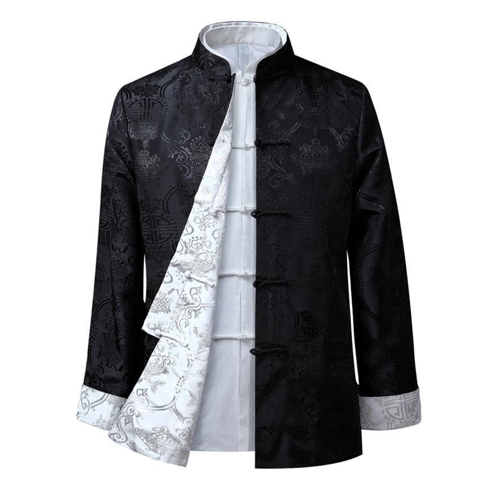 comerut Tang Suit Coat Retro Long Sleeved Reversible Chinese Style ...