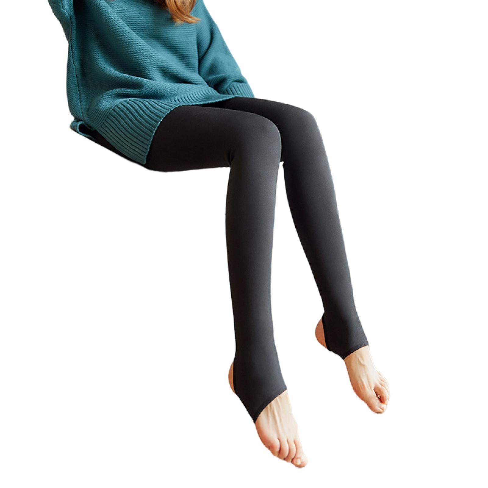 comerut Winter Pantyhose Solid Color Translucent Elastic High Waist ...