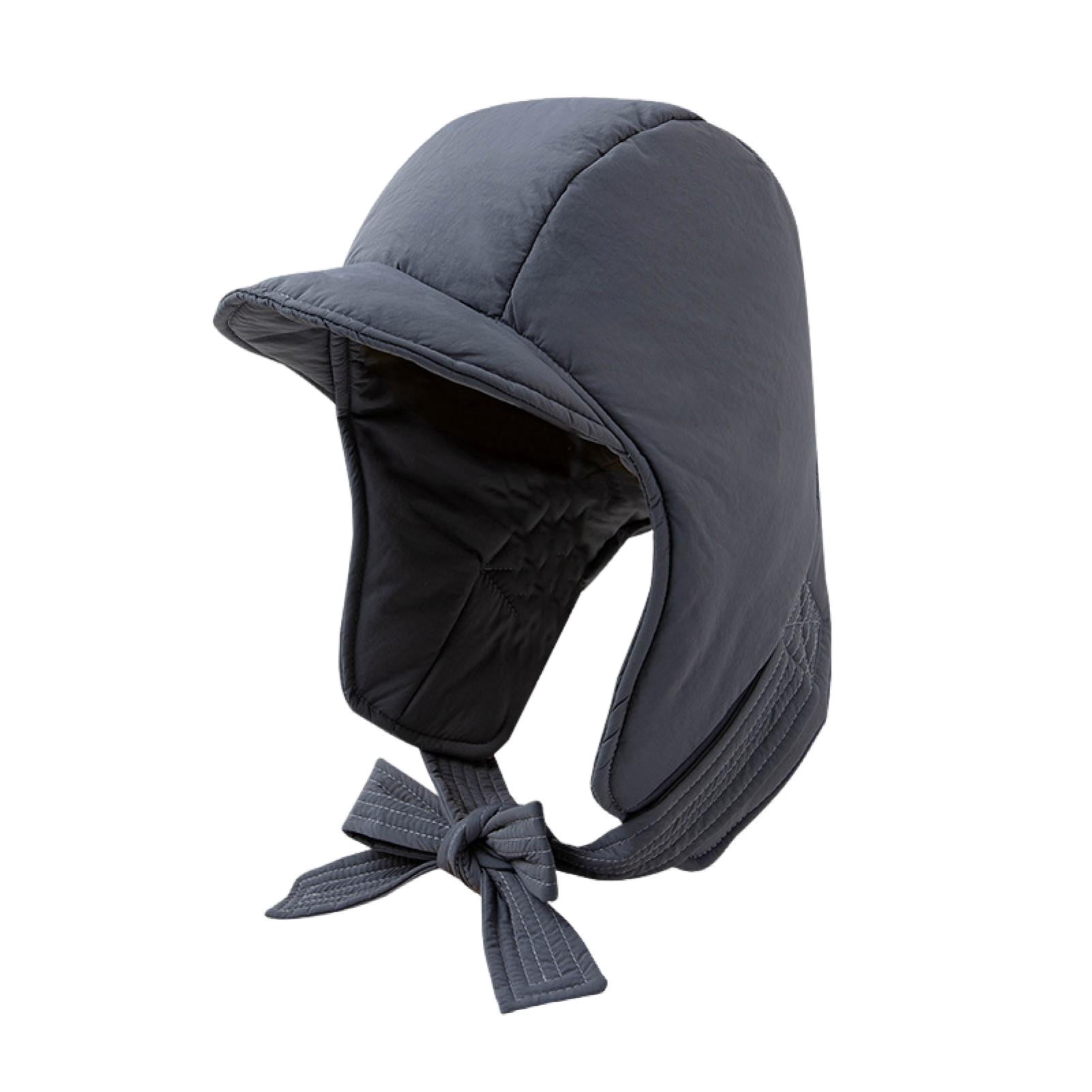 comerut Winter Warm Down Padded Hat Ultra-Thick Solid Color Outdoor ...