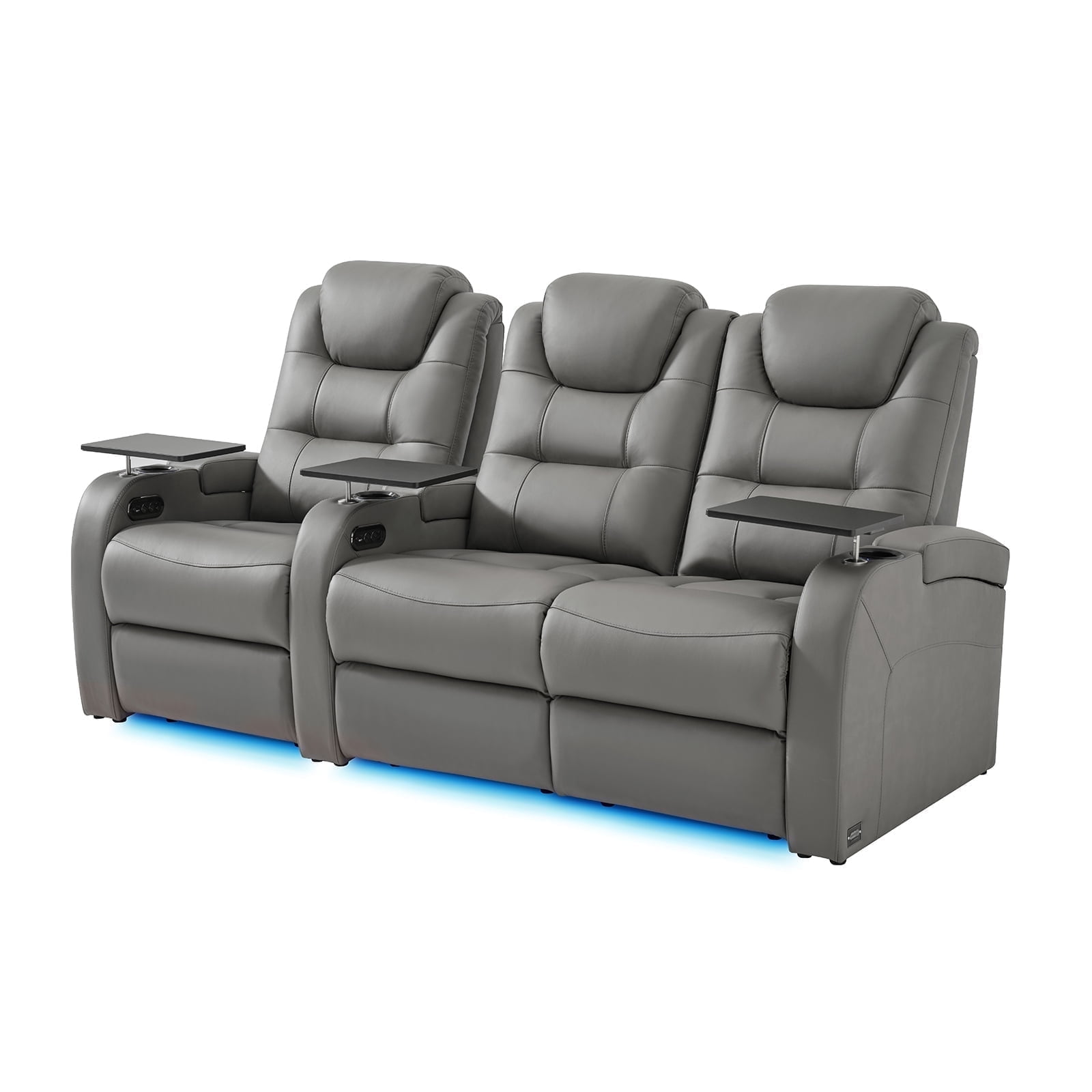 comfiroom Leather Home Theater Seating Seats, Simple Style Top Grain ...