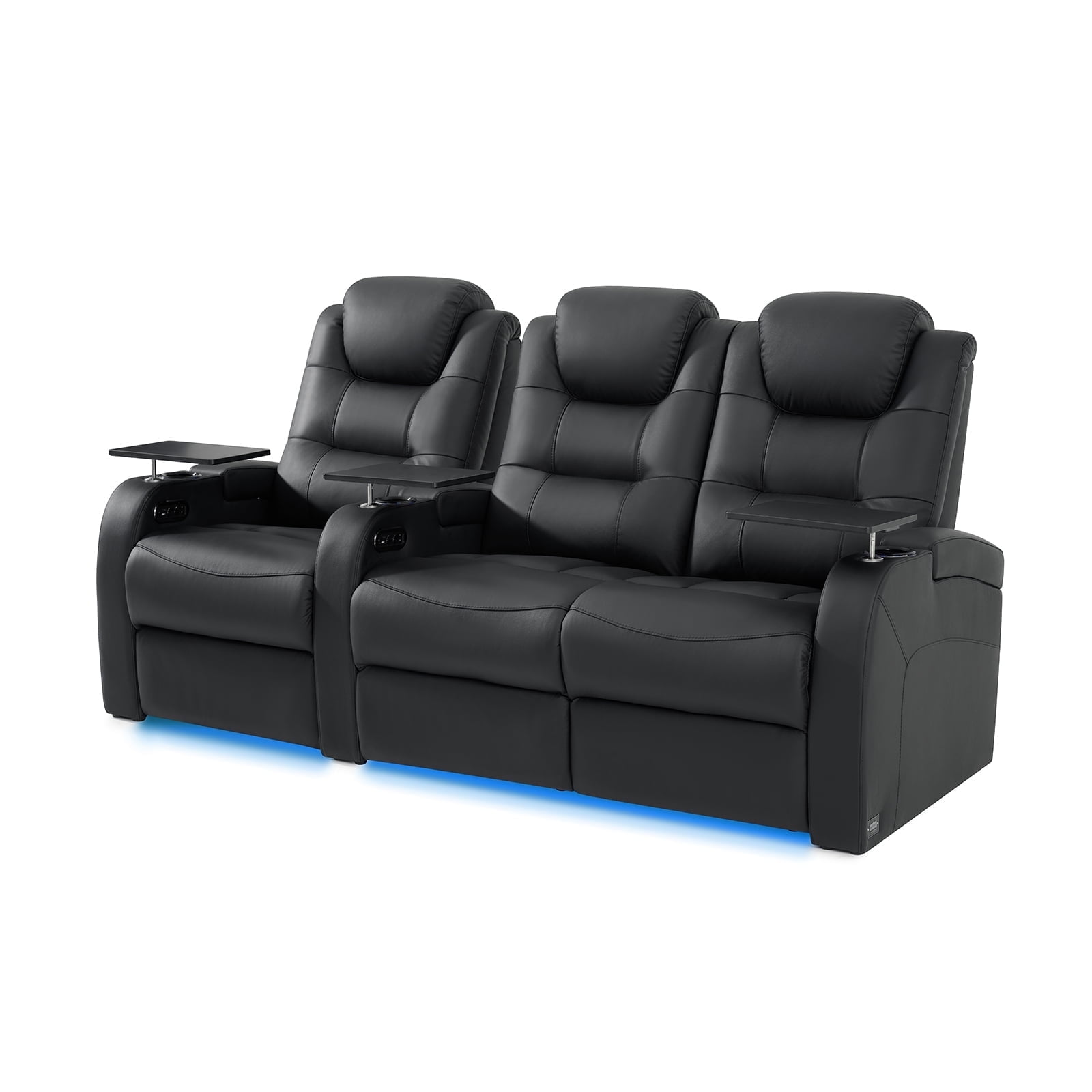 comfiroom Leather Home Theater Seating Seats, Simple Style Top Grain ...