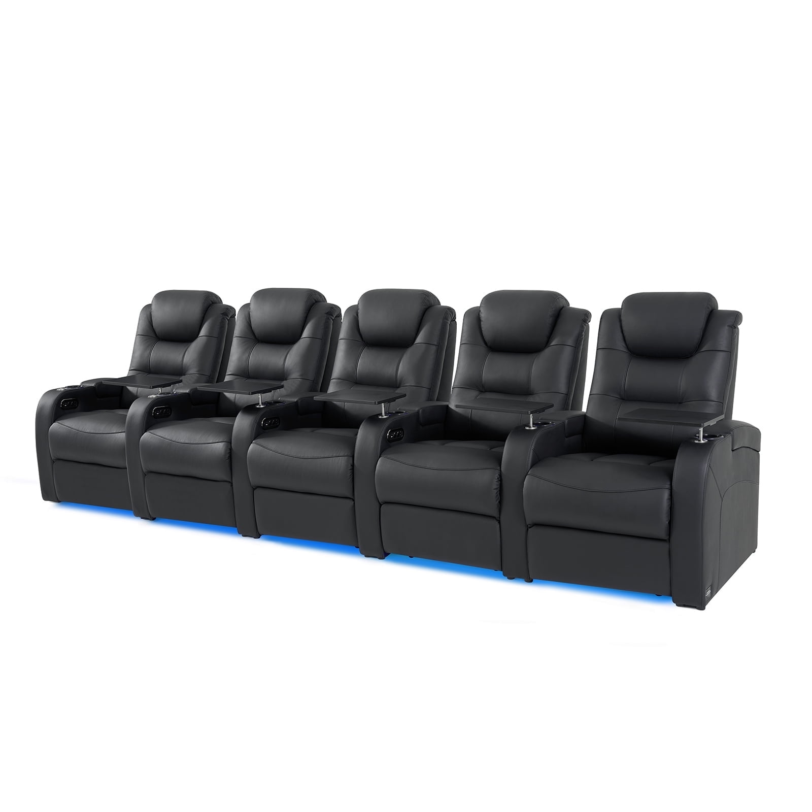 comfiroom Top Grain Leather Home Theater Seating Seats, Simple Style ...