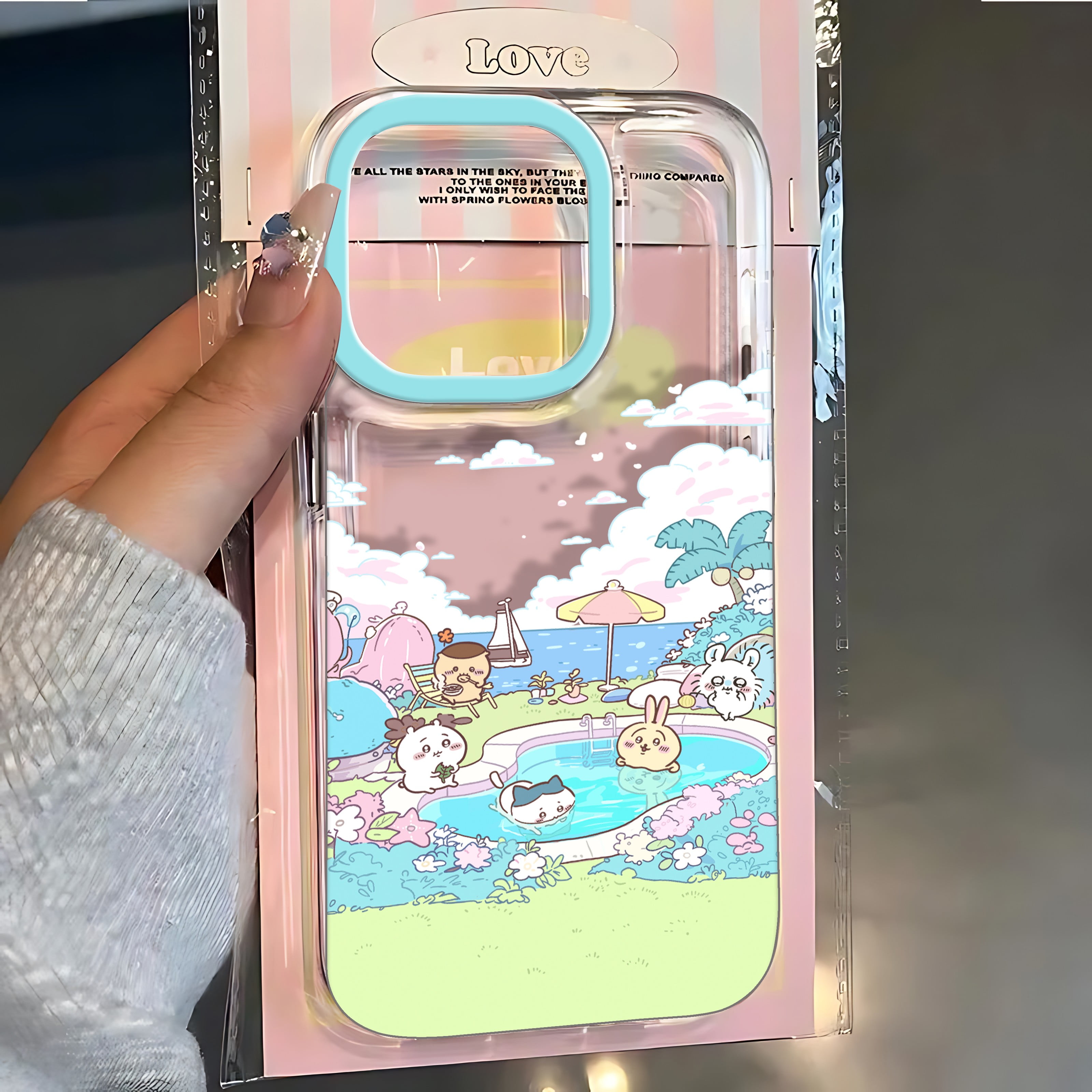 comics Cute Chiikawas Clear Space Phone Case For iPhone 11 12 13 14 15 ...