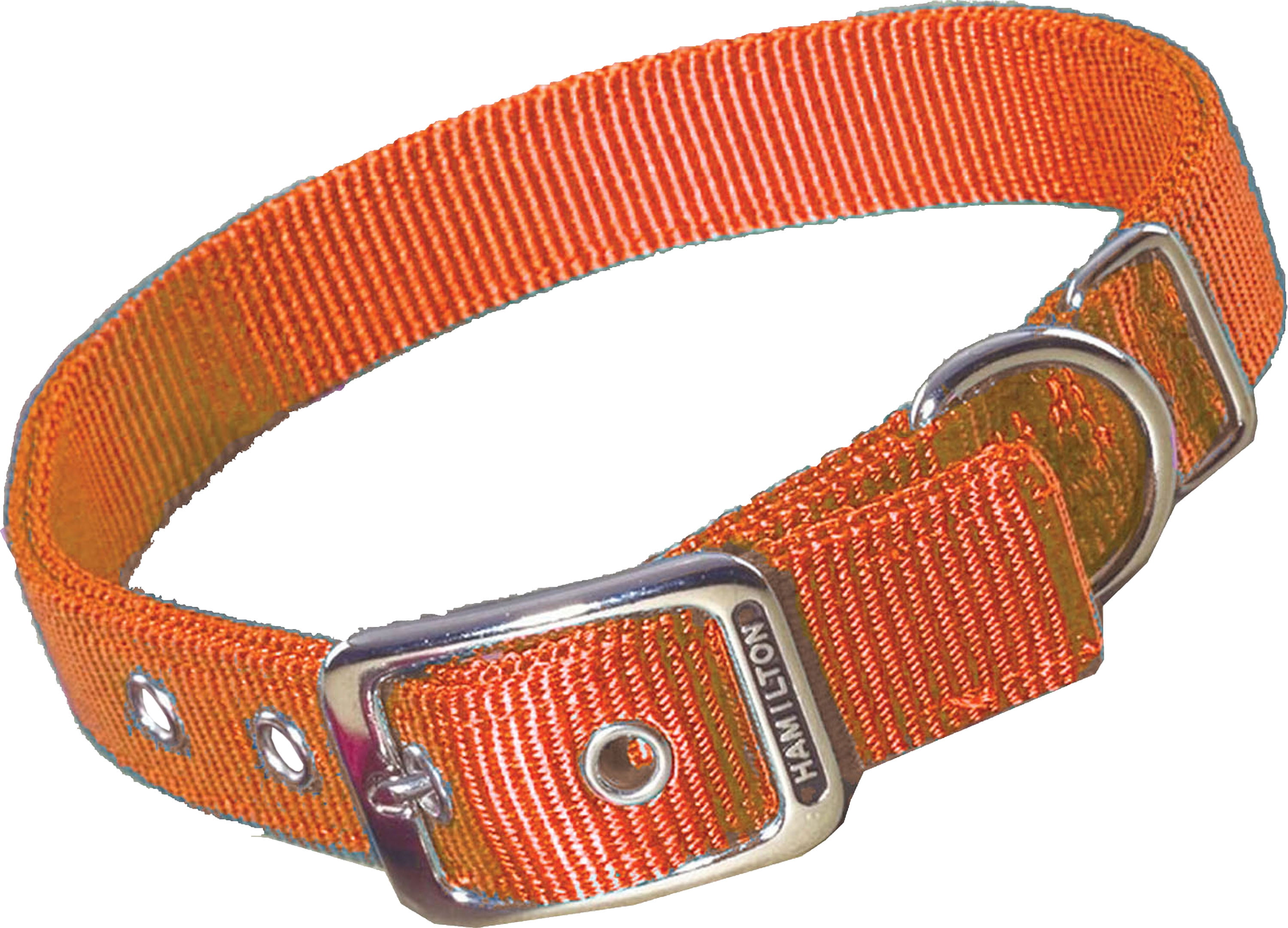 HAMILTON PET COMPANY DOUBLE THICK NYLON DOG COLLAR 1X22 IN MANGO ...