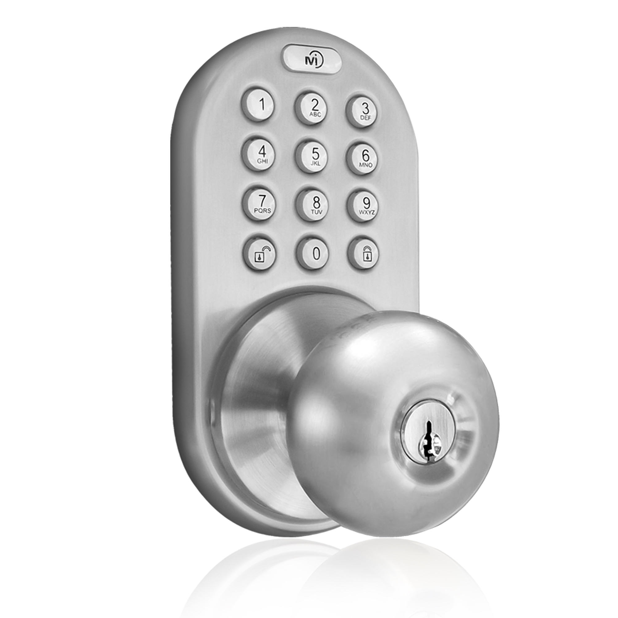 MILO1054 Satin Nickel Keyed/Keyless Entry Round Knob for Exterior ...
