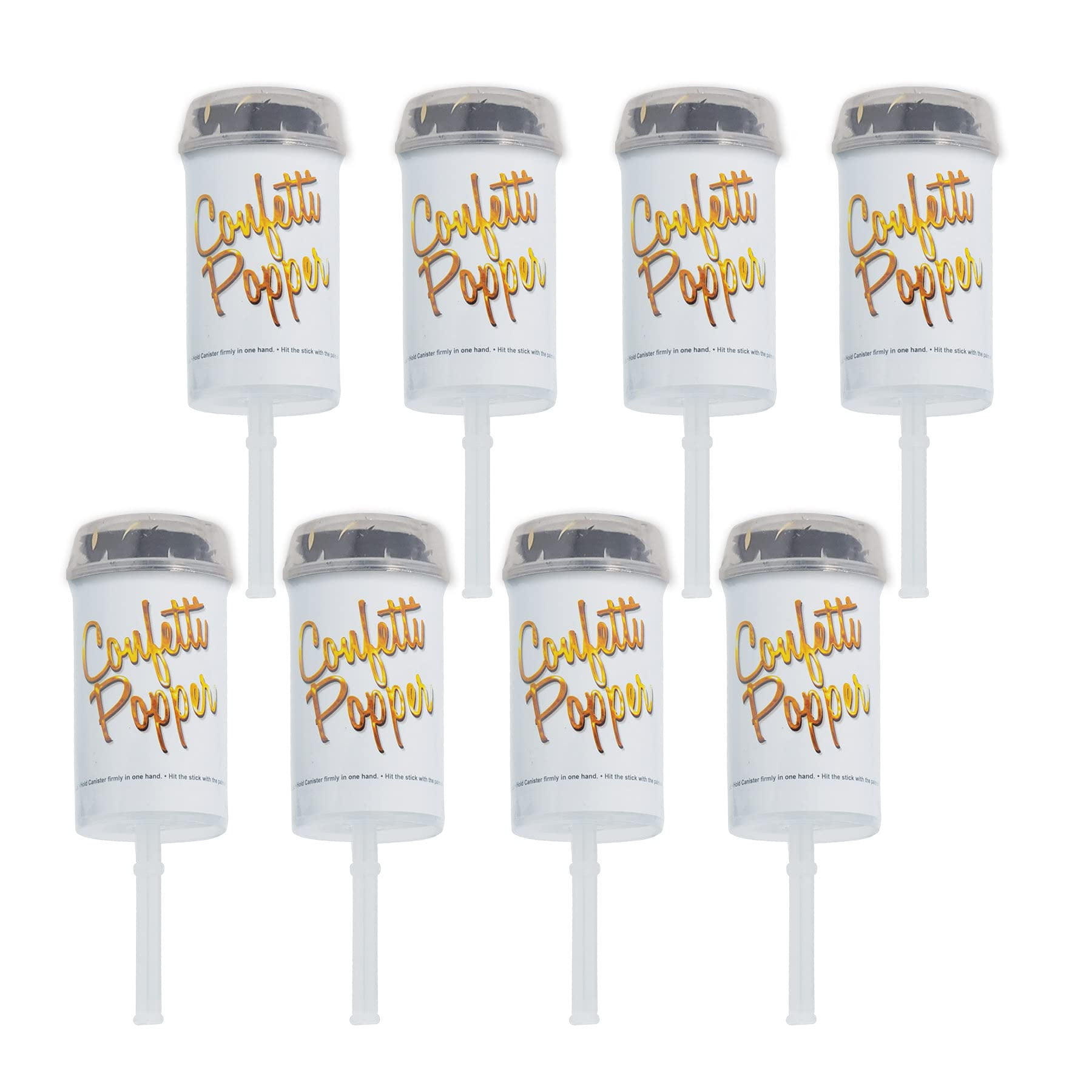 Beistle 8 Piece New Year's Eve Push Up Confetti Poppers For Birthday ...