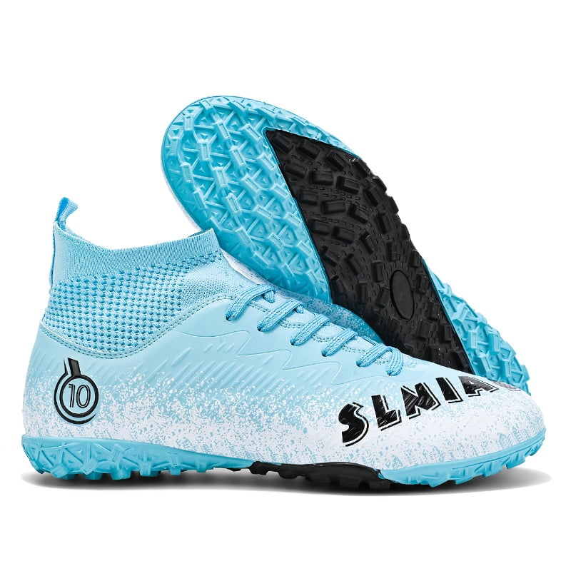 RURAN Men's Soccer Shoes Football Cleats High-Tops Lace-Up Non-Slip ...
