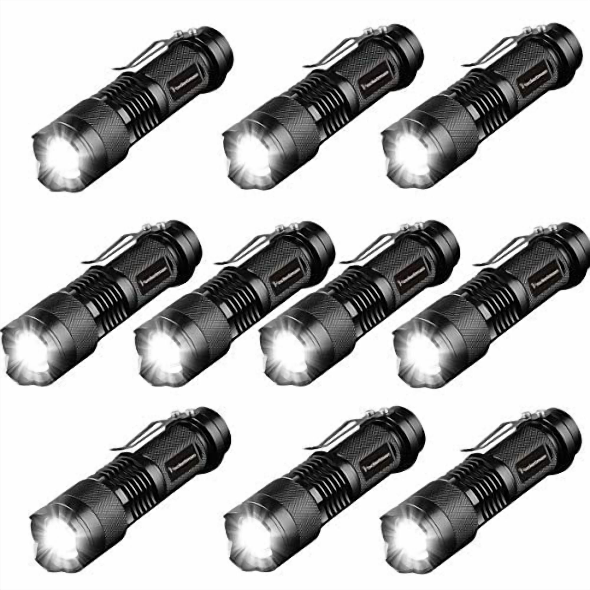 10 Pack Mini Flashlights Small EDC LED Flashlight 300 Lumen Portable ...