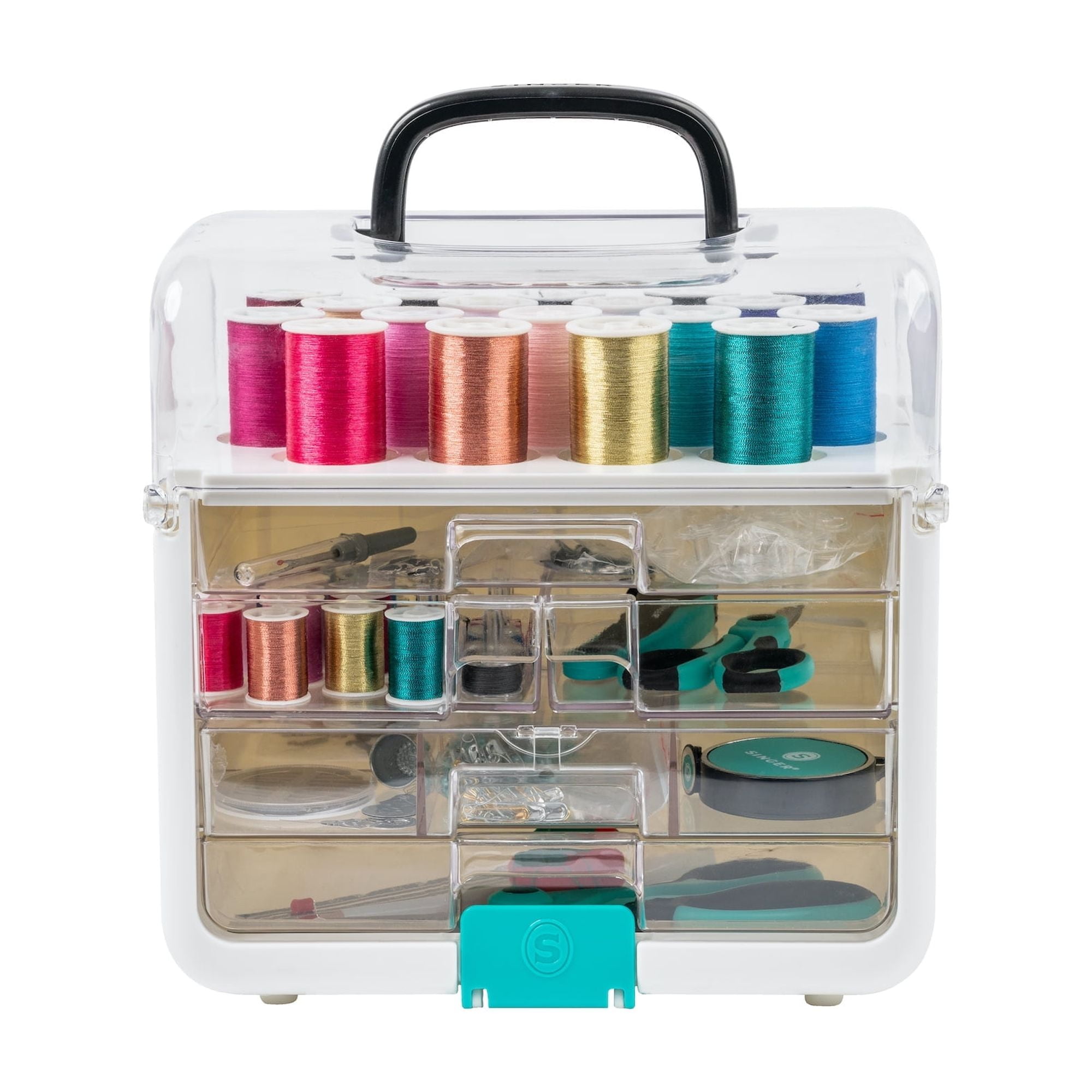 SINGER ProSeries™ Sew It Goes Sewing Supplies Kit & Craft Organizer with Sewing Storage Case ...