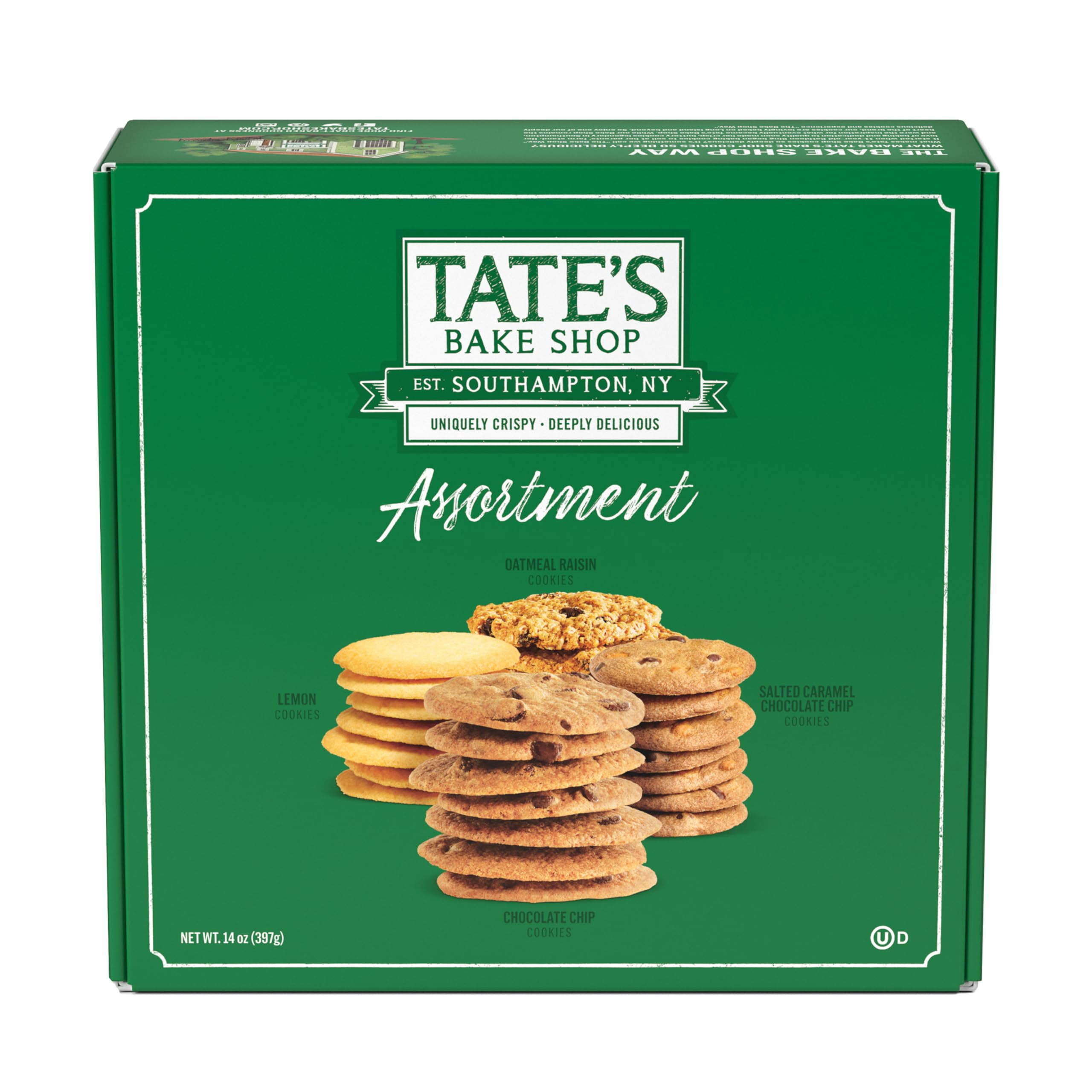 Tate's Bake Shop Cookies Gift Box, Chocolate Chip, Oatmeal Raisin ...