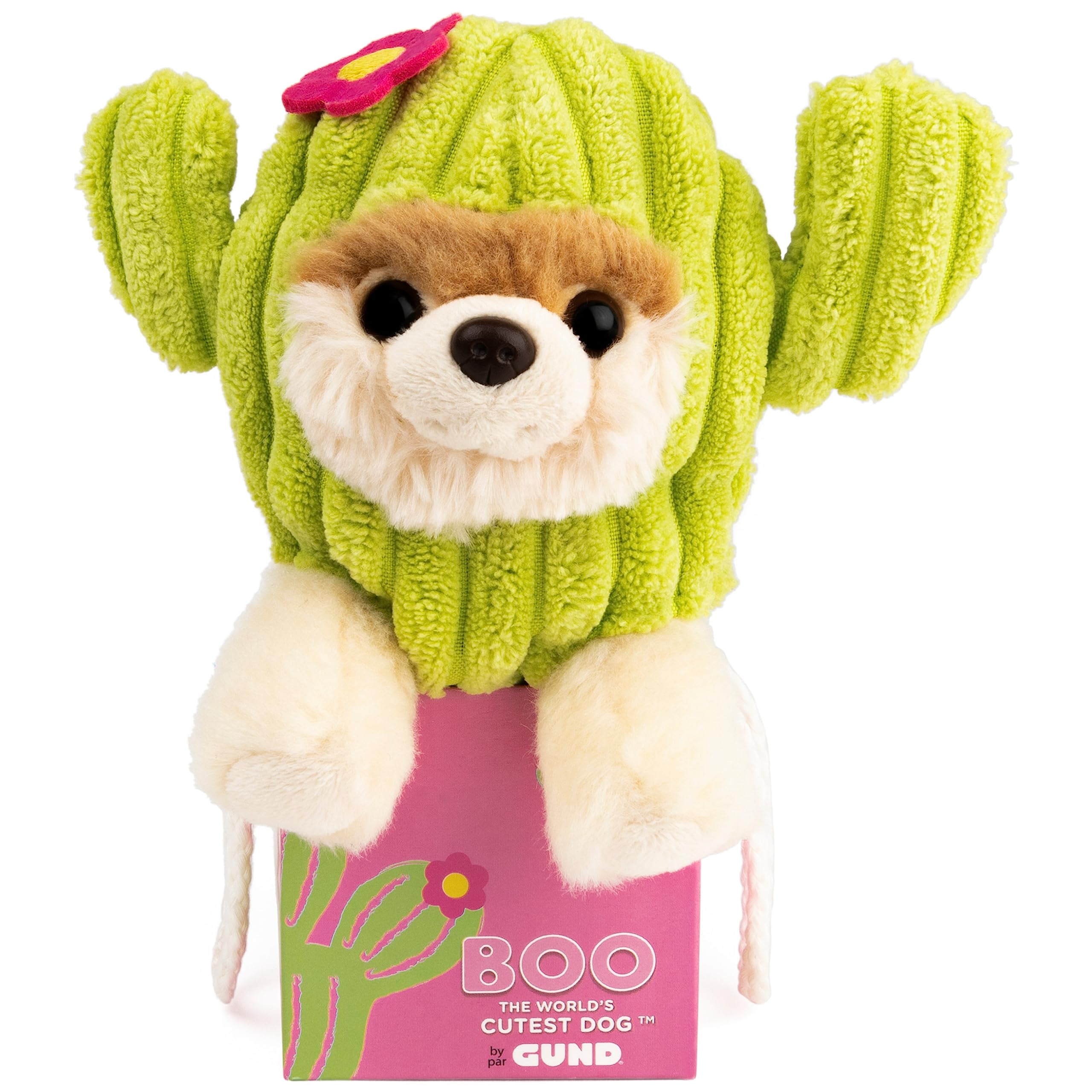 GUND The World’s Cutest Dog Boo Itty Bitty Boo #62 Cactus Plush Stuffed ...