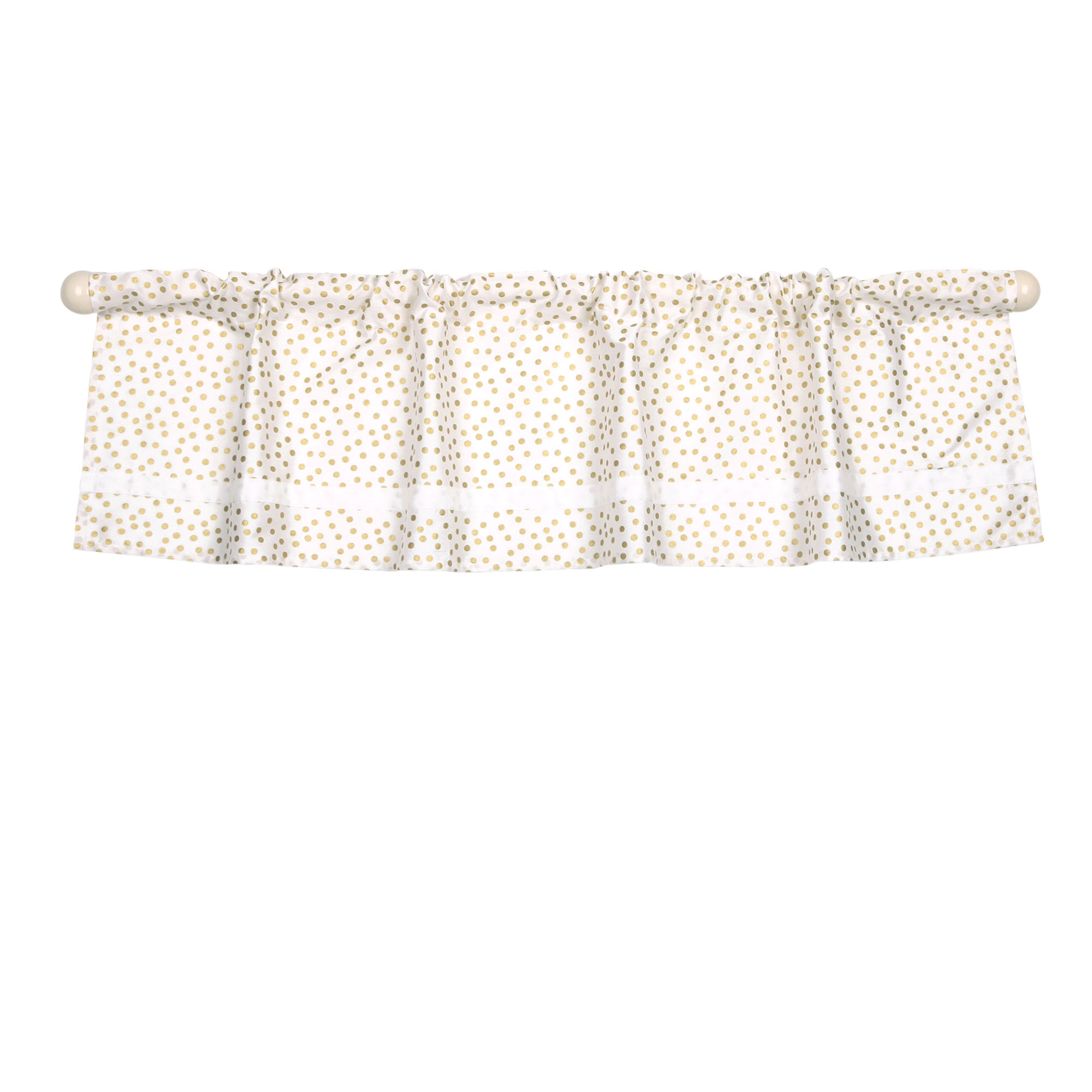the peanut shell window valance - metallic gold confetti dot print ...