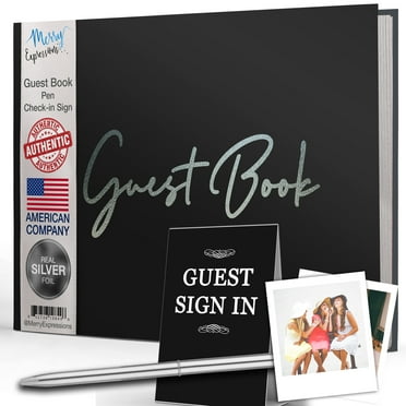 Naler Wedding Guest Book for Bridal Shower,7.8"x7.8" Pink Personalized ...