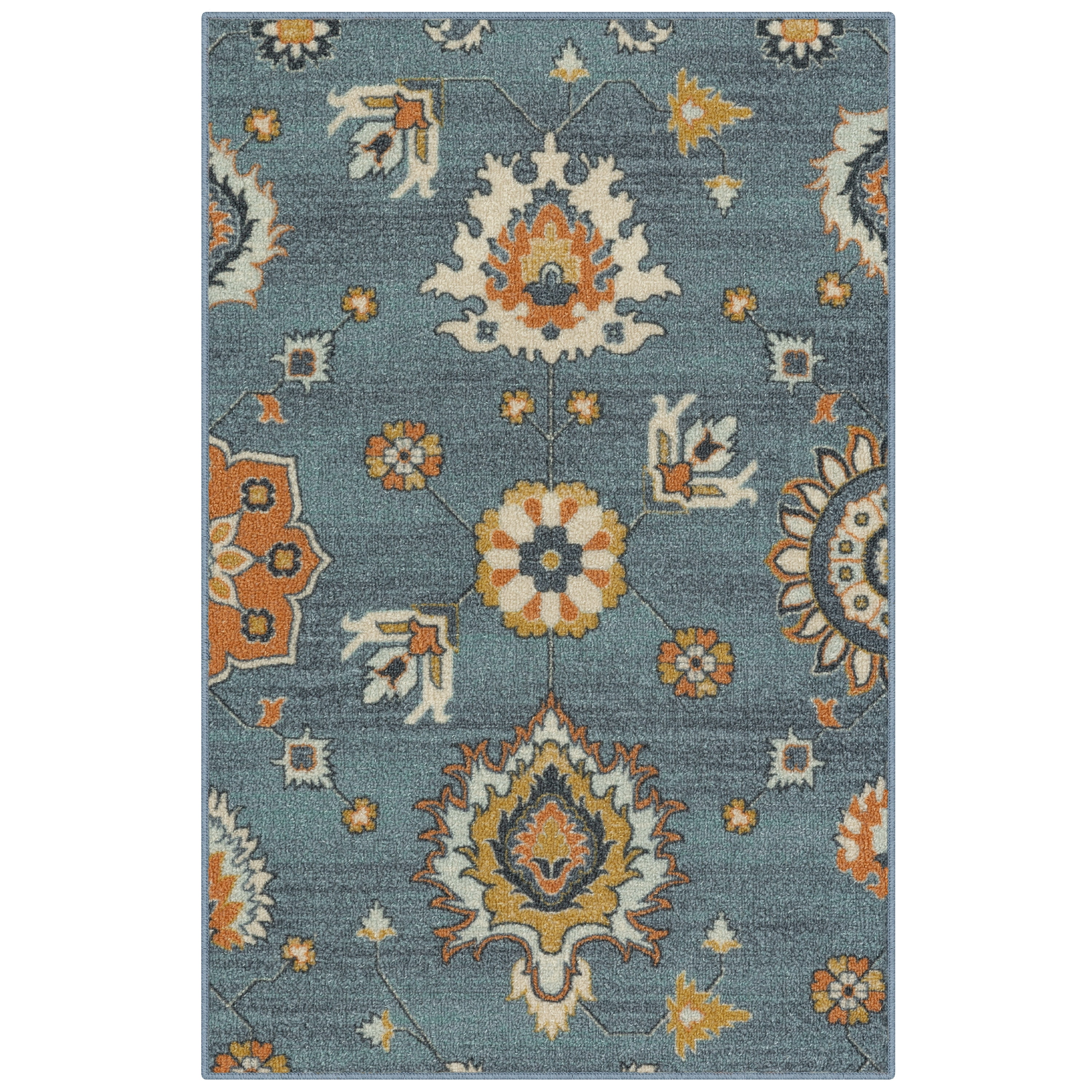 Maples Rugs - Made in USA - Fleur Contemporary Floral Indoor Accent ...