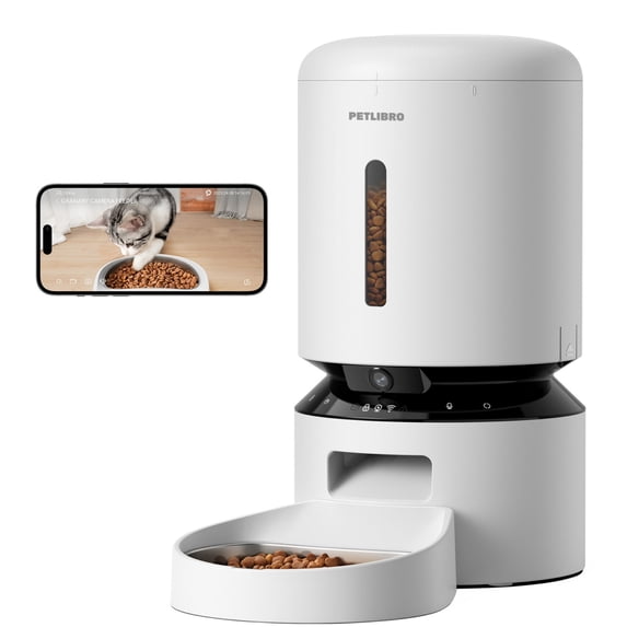 Petlibro, Automatic Pet Feeder, Granary WIFI 2.4g & 5G, White 5-L ...