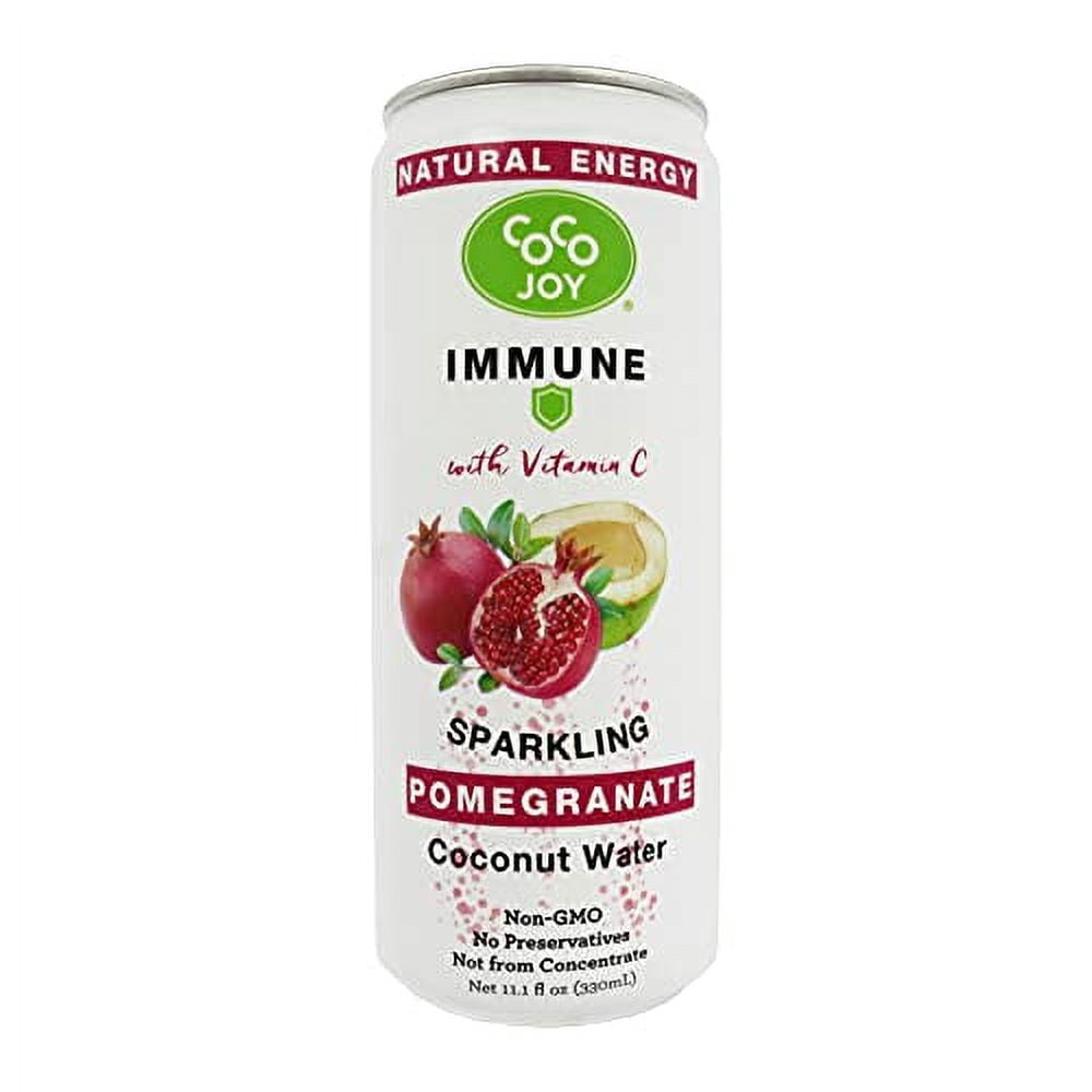 Coco Joy 100% Natural Sparkling Pomegranate Coconut Water - Fresh Low ...