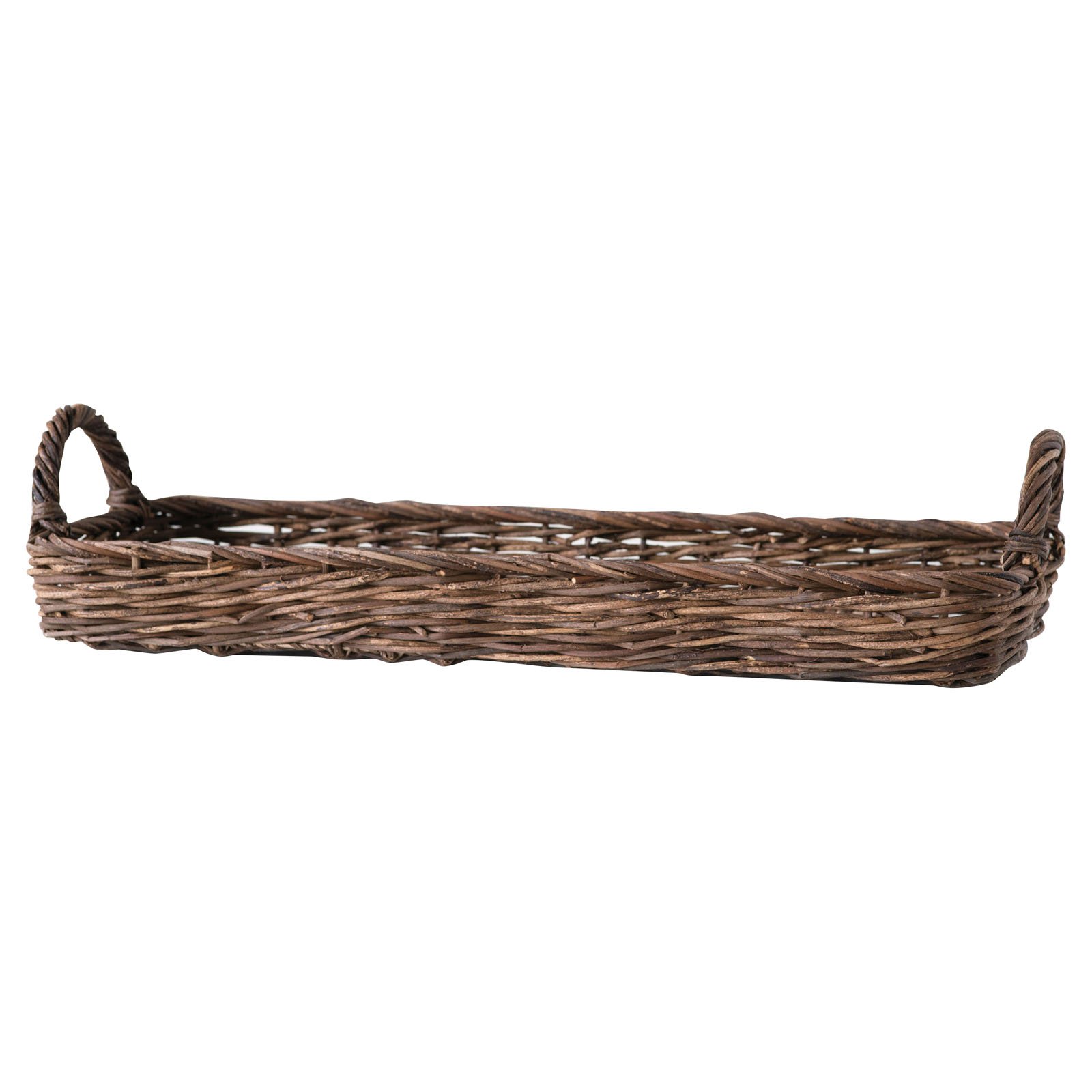 Creative Co-Op Rectangle Handwoven Vine Tray with Handles - Walmart.com