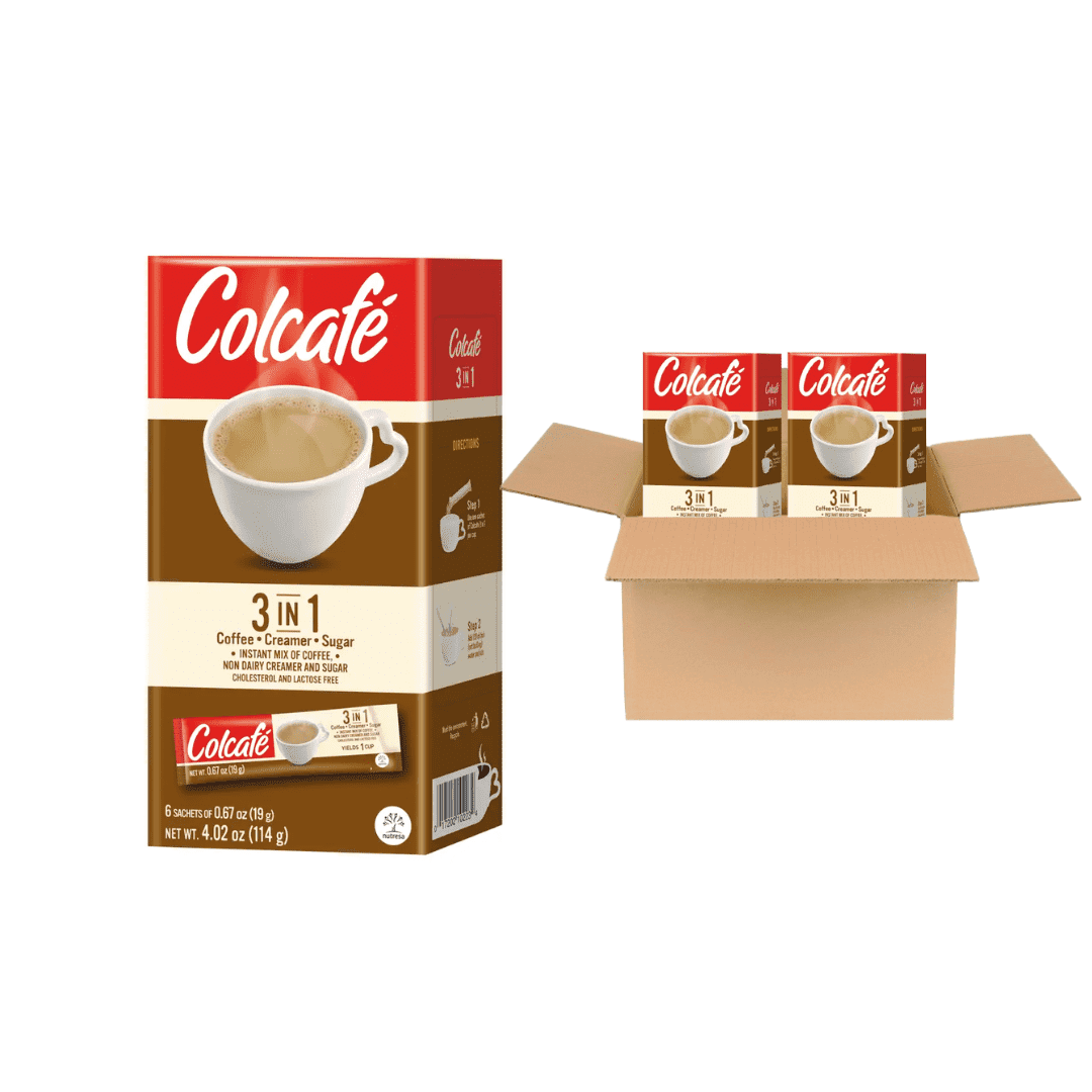 Colcafe 3 In 1 Box 4.02 oz, 6 ct, Pack of 2 - Naturally Caffeinated ...