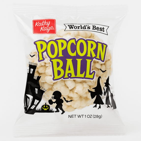 Kathy Kaye World's Best Halloween Popcorn Ball, Individually Wrapped ...