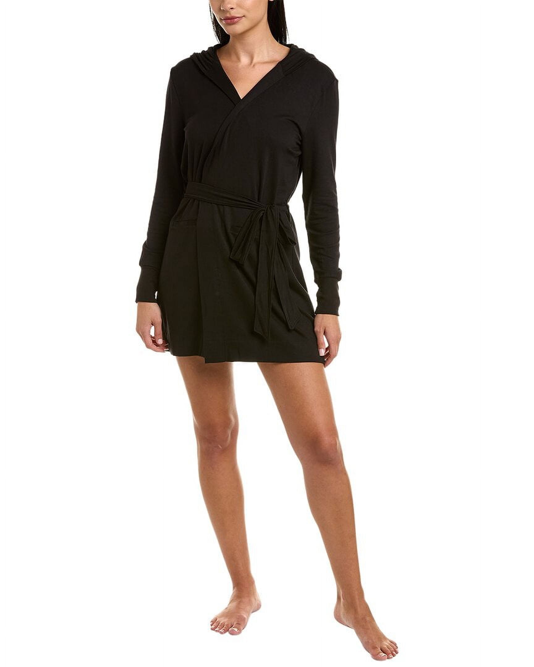 commando® womens Modern Lounge Robe, L, Black - Walmart.com