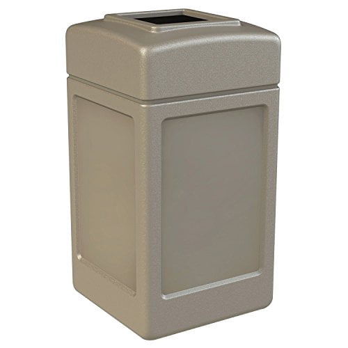 commercial zone square waste receptacle, 42 gallon, gray - Walmart.com