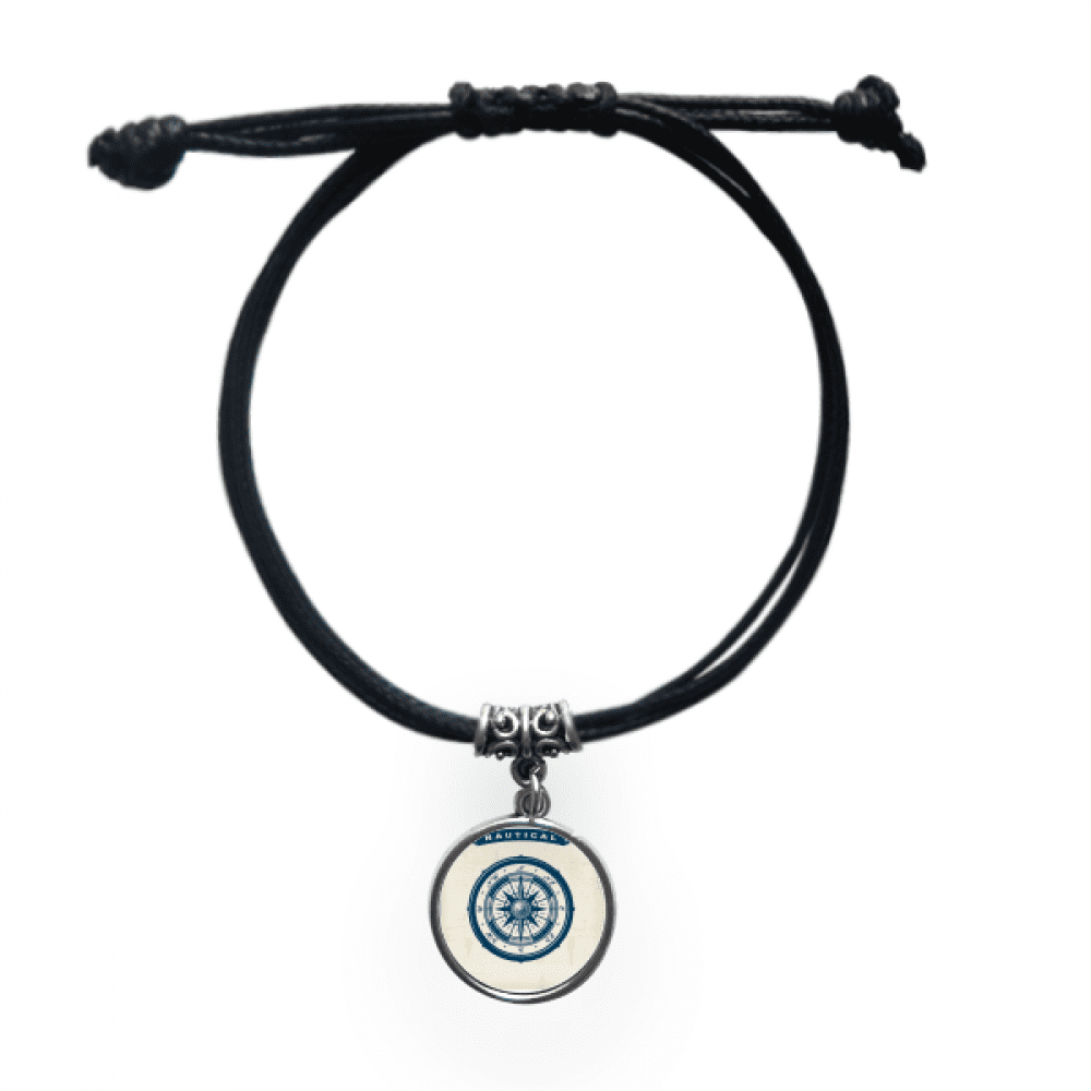 compass droits military ocean army bracelet leather wristband black ...