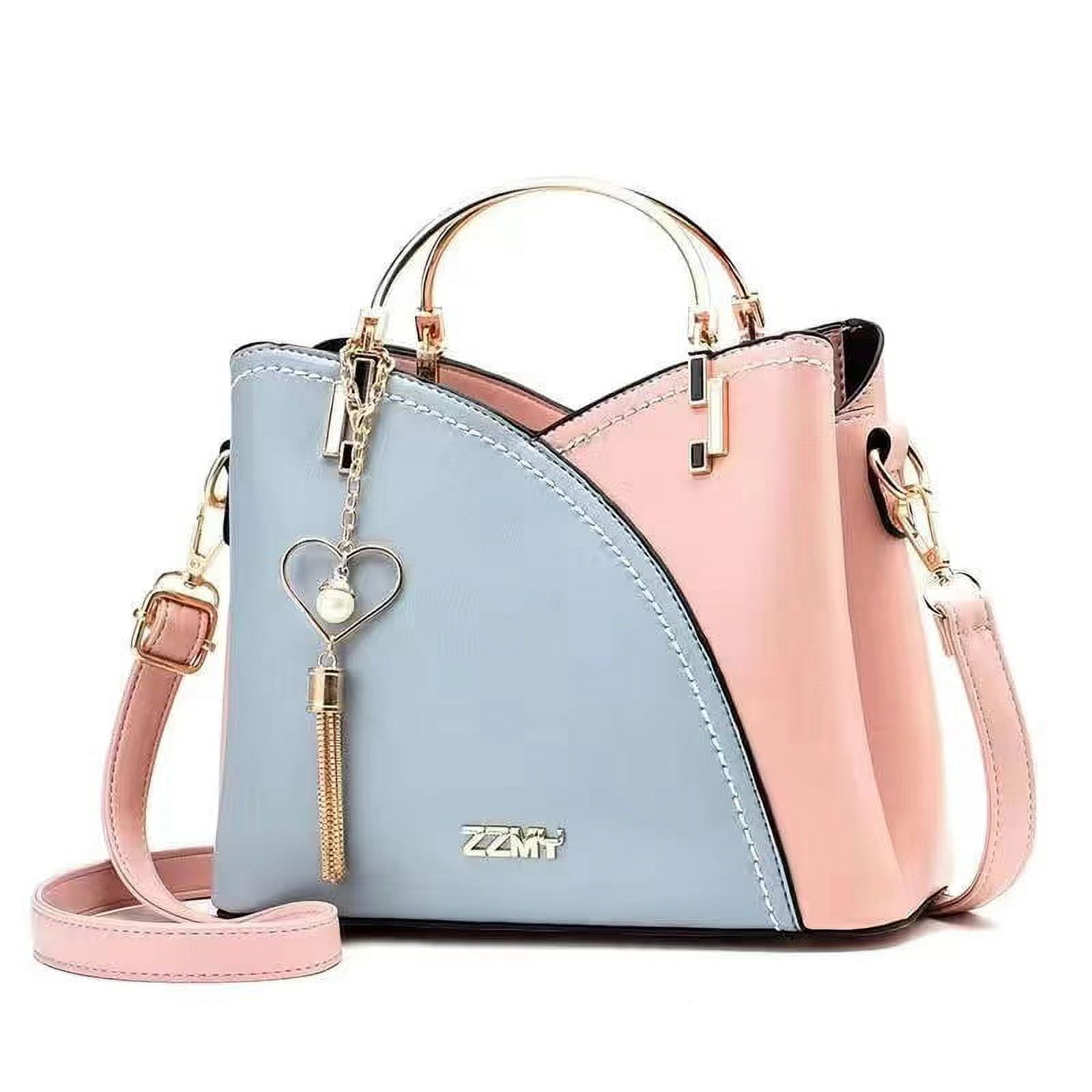 compulsoryking Women's Contrast Pu Leather fashion Handbags Purse Color ...