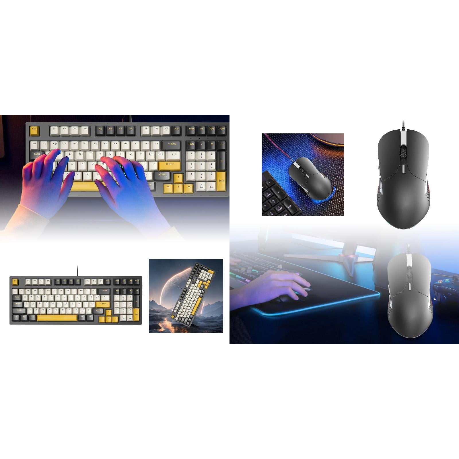 computer keyboard Rechargeable pc accessories USB Desktop Punk ...