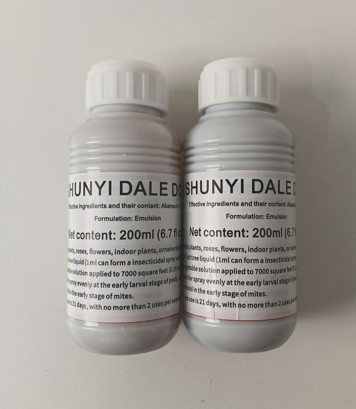 A concentrated spray solution of avermectin pesticide is effective in ...