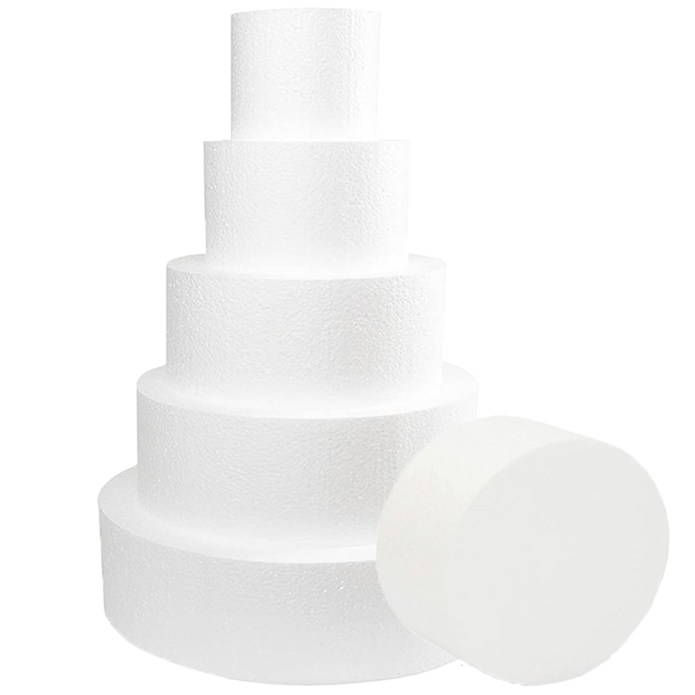 conditiclusy Round Foam Cake Dummy, 1 Tiers for Display, Arts and ...