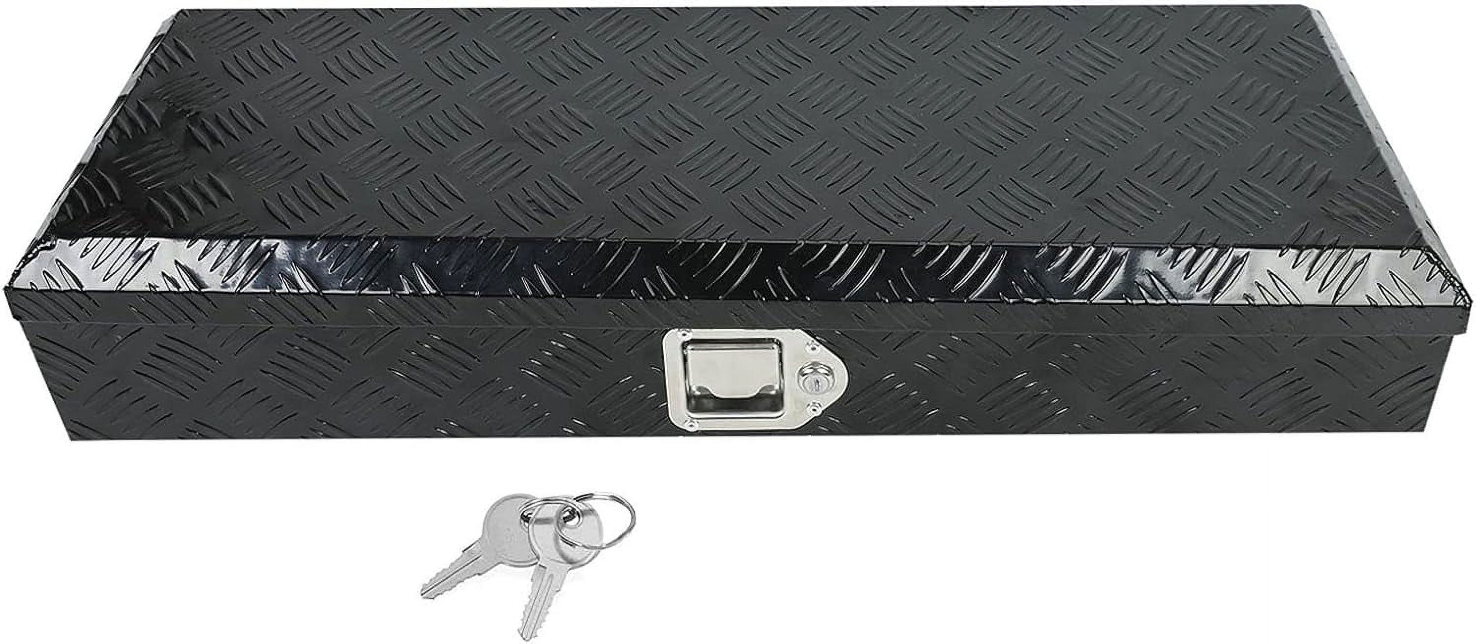 confote 34 Inch Aluminum Stripes Plated Tool Box Pick Up Truck Bed RV ...