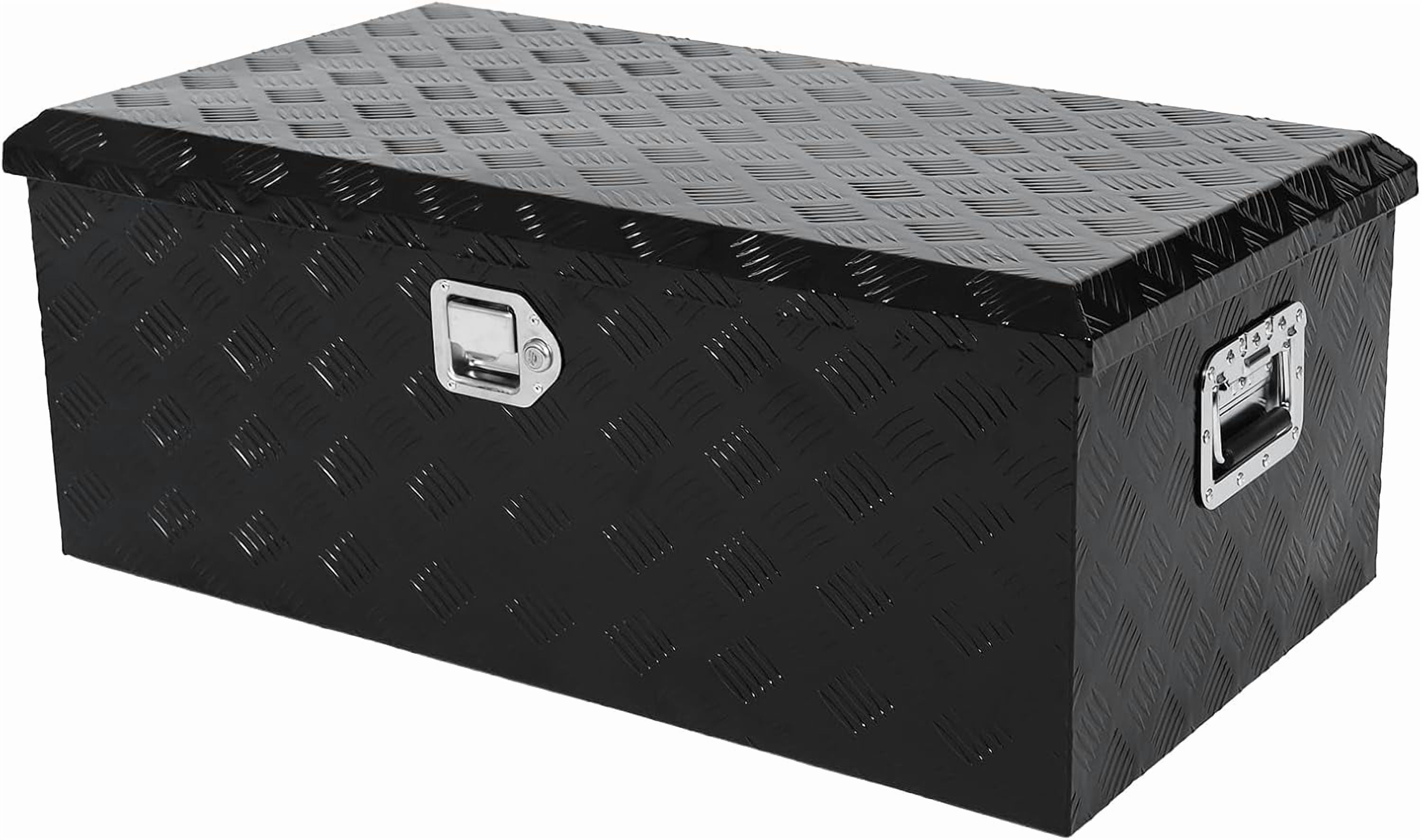 confote 35 Inch Aluminum Stripes Plated Tool Box Pick Up Truck Bed RV ...