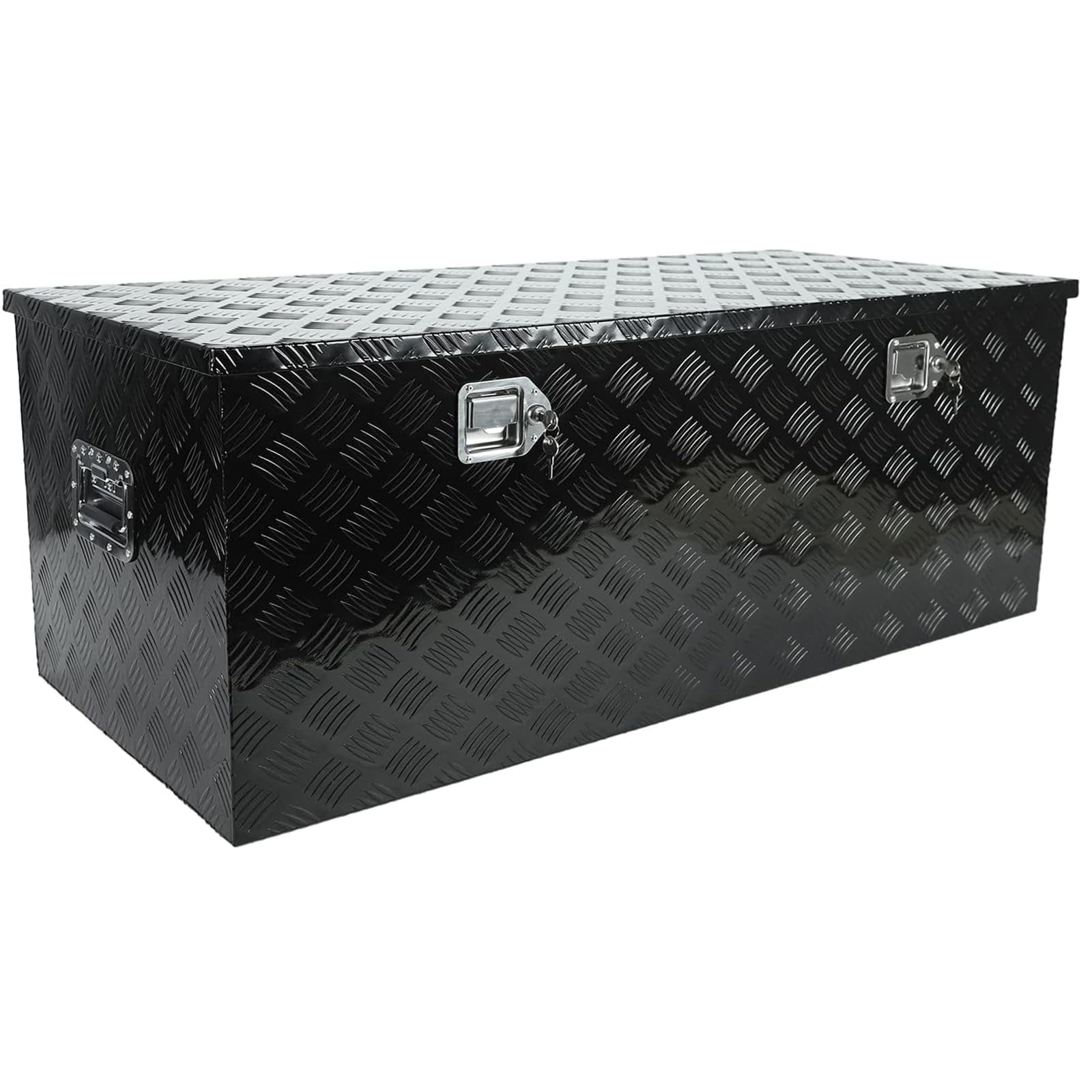 confote 48" Heavy-Duty Aluminum Truck Tool Box, Black, 48" x 19.5" x 17 ...