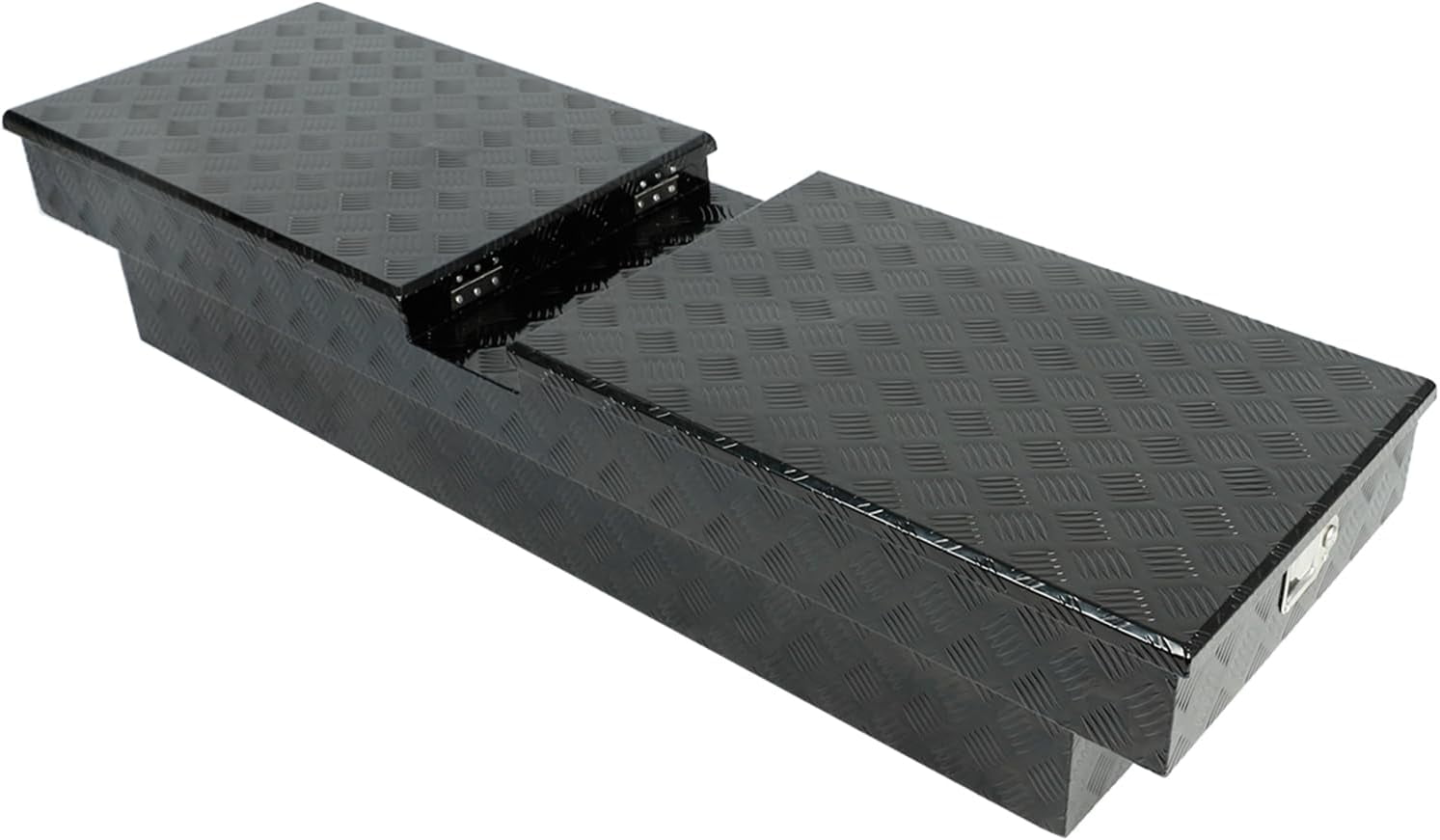 Confote 70 Inch Heavy Duty Black Aluminum Stripes Plated Tool Box Pick ...