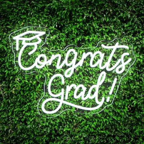 congrats grad neon sign, bright dimmable congrats led sign for ...