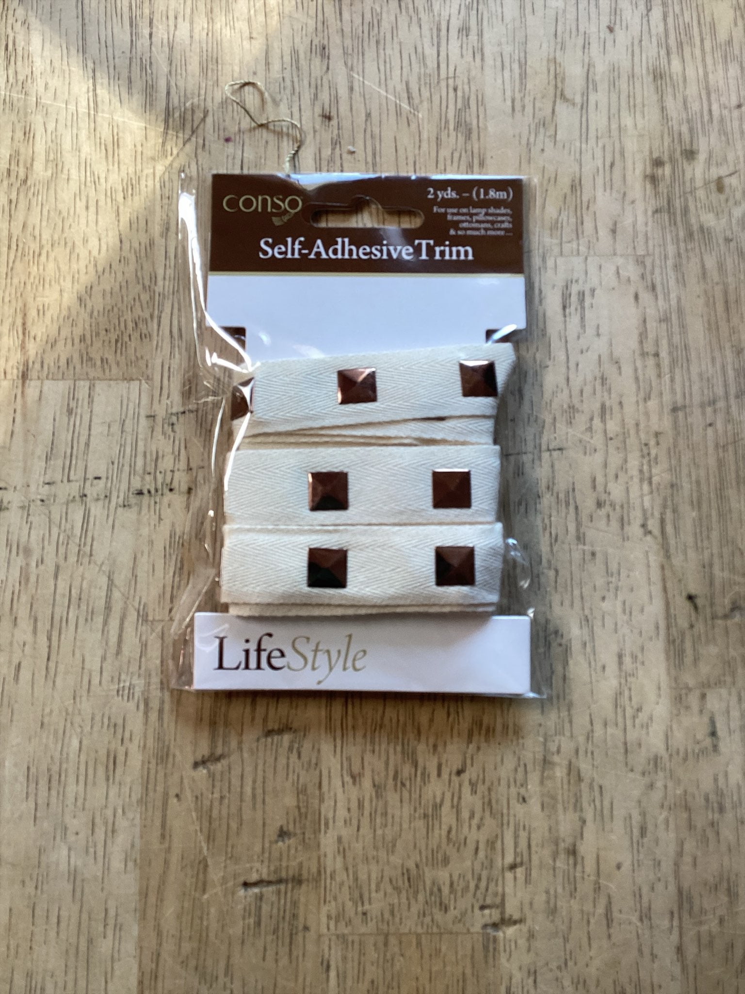 conso self-adhesive trim stud CREAM 2 yards - Walmart.com
