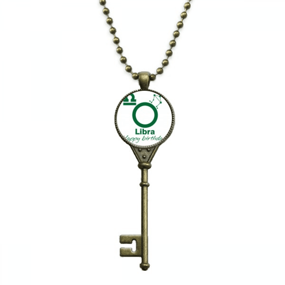 constellation fate birthday celebration key necklace pendant tray ...