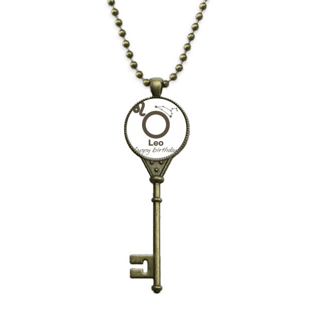 constellation fate birthday celebration leo key necklace pendant tray ...