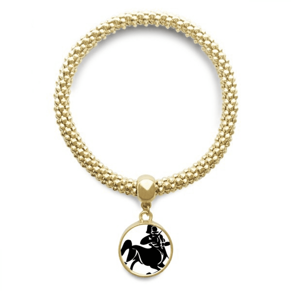 constellation sagittarius zodiac sign en bracelet round pendant jewelry ...