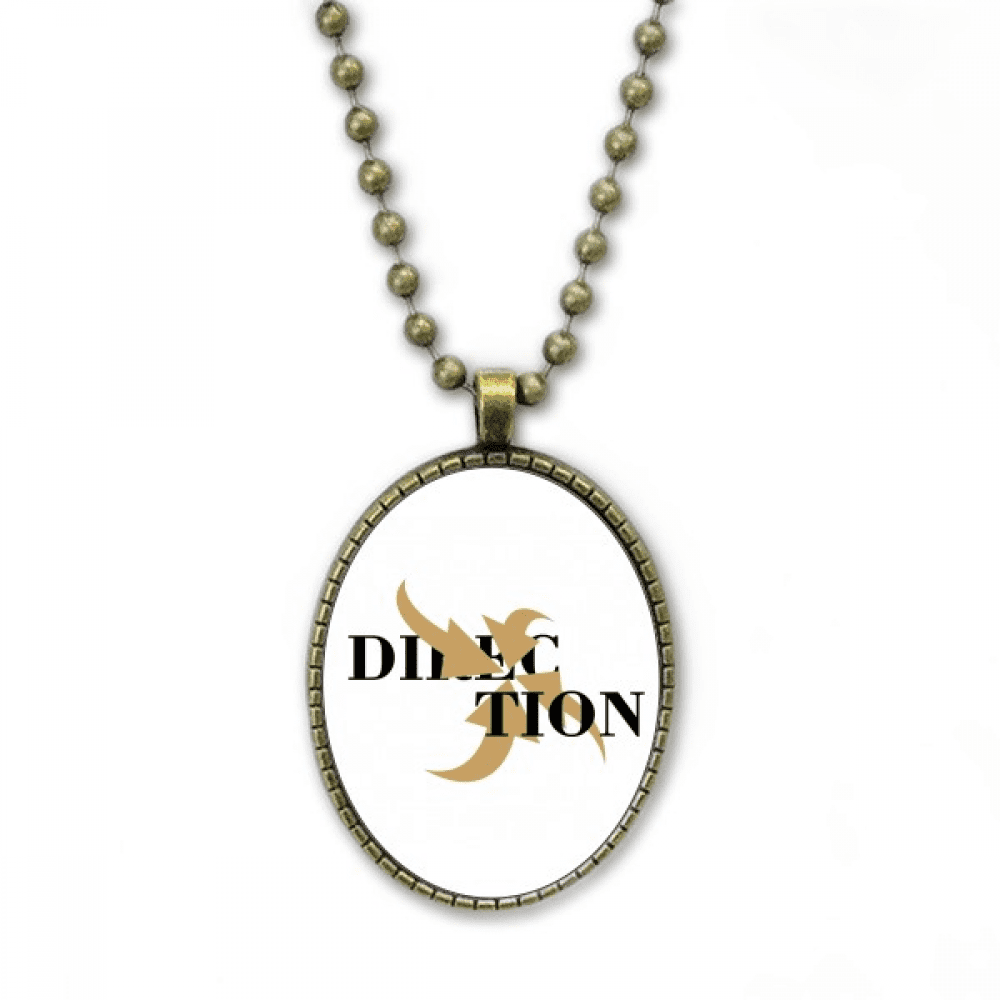 converging direction indication center necklace vintage chain bead ...