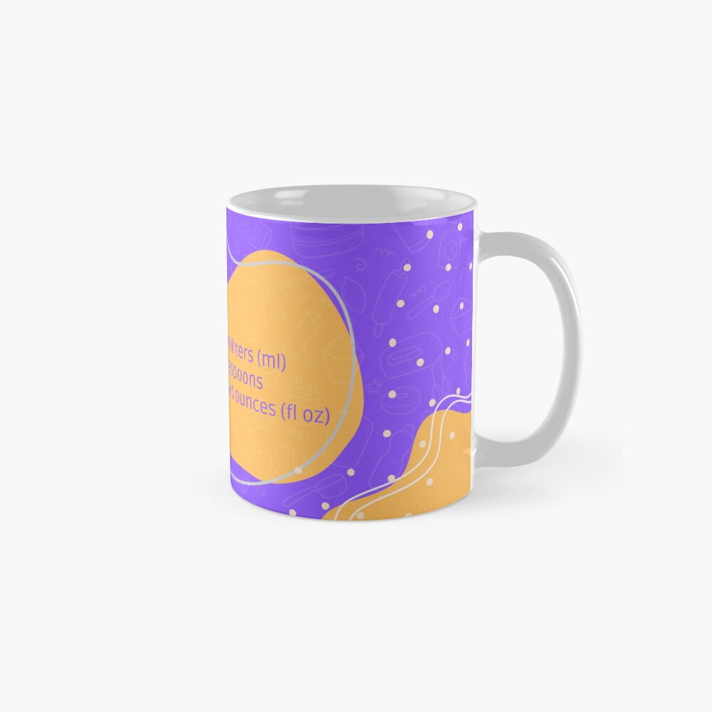 cooking cheatsheet Conversion Charts Classic Mug - Walmart.com