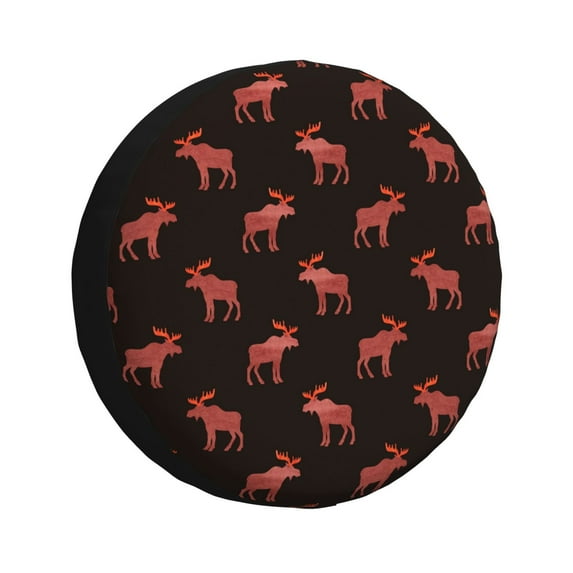 cool elk moose vintage black Spare Tire Cover for Trailer Camper RV ...