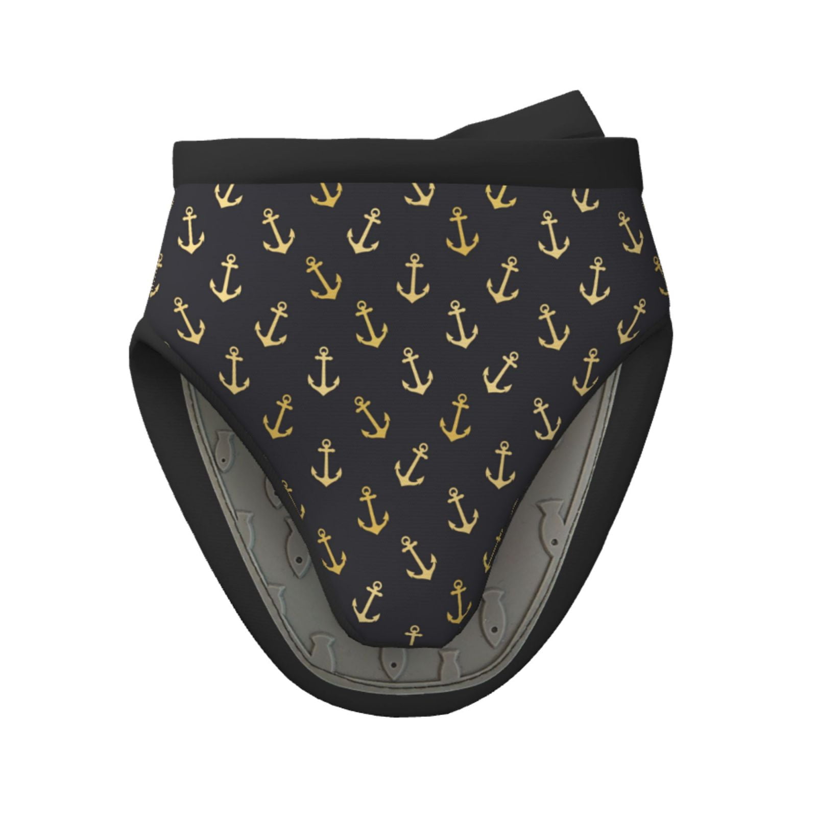 cool golden anchor black Oven Mitts Heat Resistant, Soft Lining ...