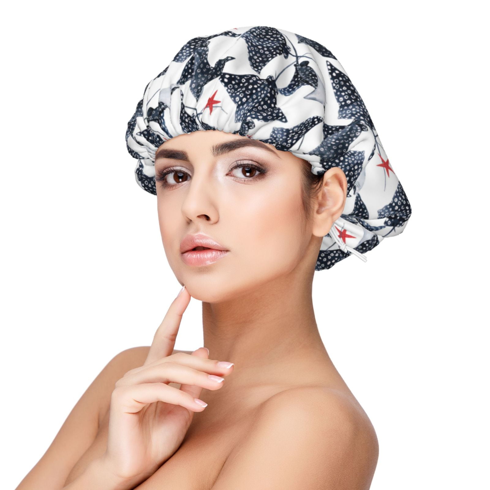 cool stingray fish cute Silk Bonnet for Sleeping Women Men, Adjustable ...
