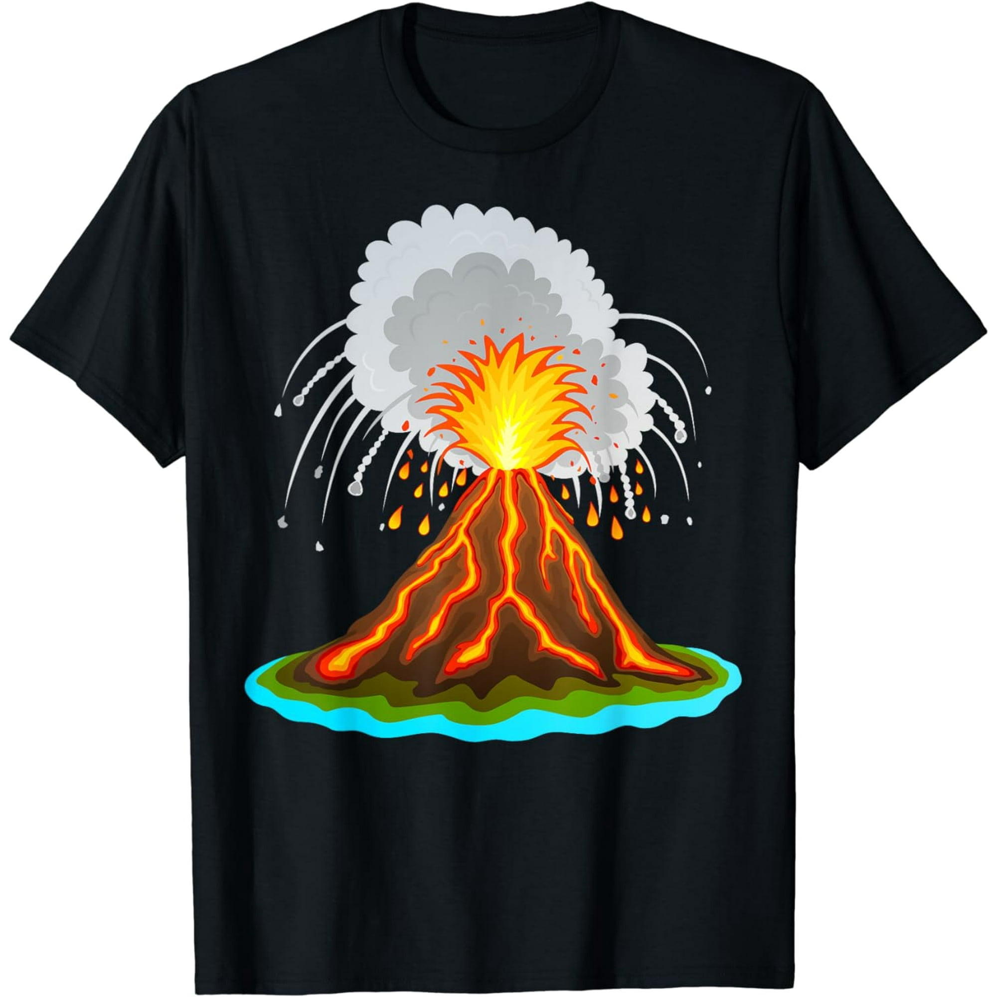 cool volcano, eruption, volcanic eruption, lava, magma pure cotton T ...