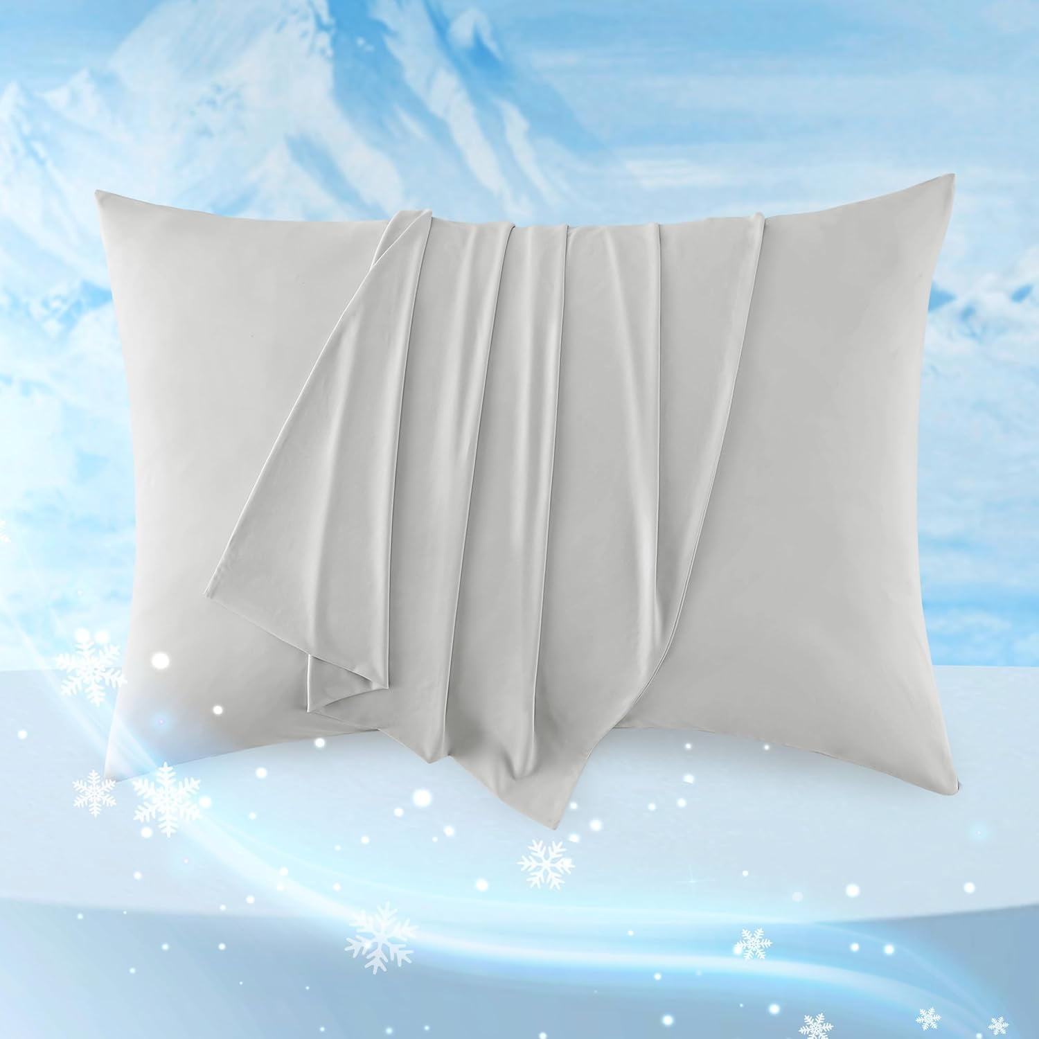 Cooling Pillow Cases King Size Set of 2, Cool Pillowcases for Hot ...