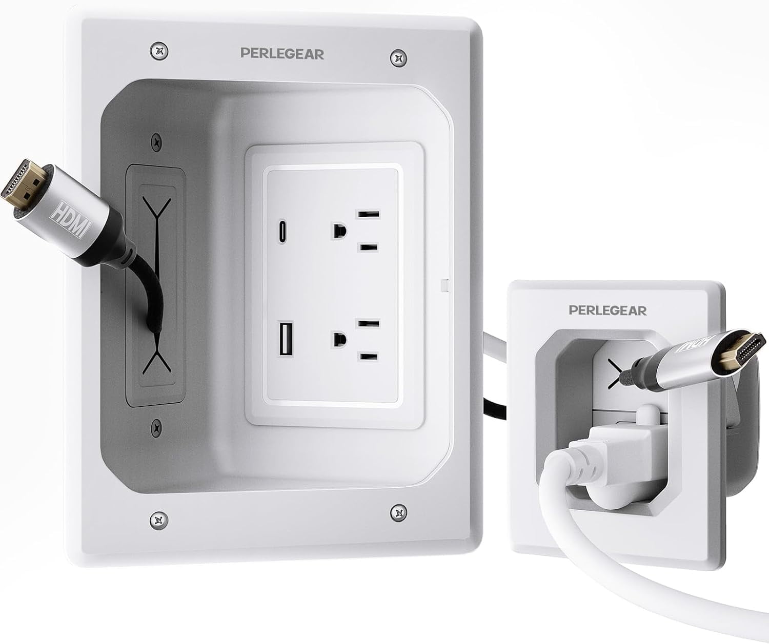 Cord Hider for Wall Mount TV with AC Outlets, USB-A and USB-C Ports, in ...