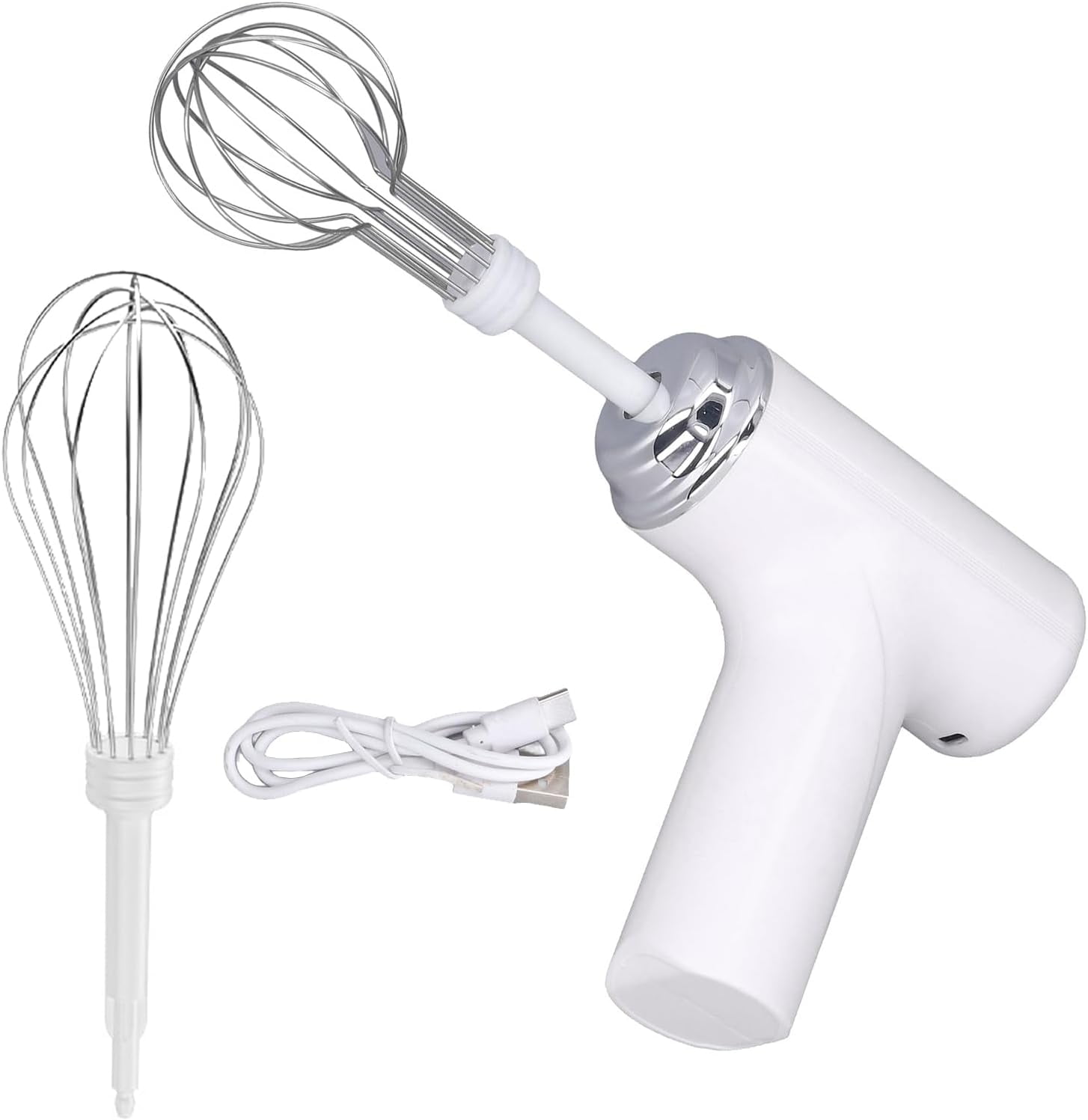 cordless electric mixer, portable hand held electric mixer with 3 speed ...