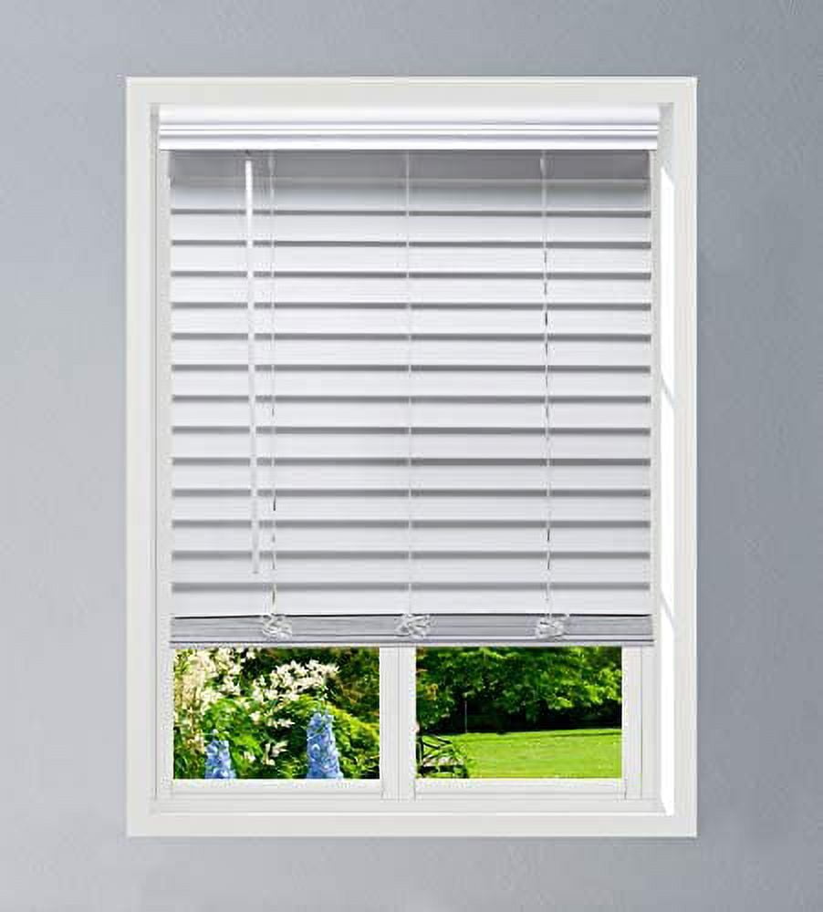 cordless faux ood blind hite 51 x 60 h, flush inside valance returns ...