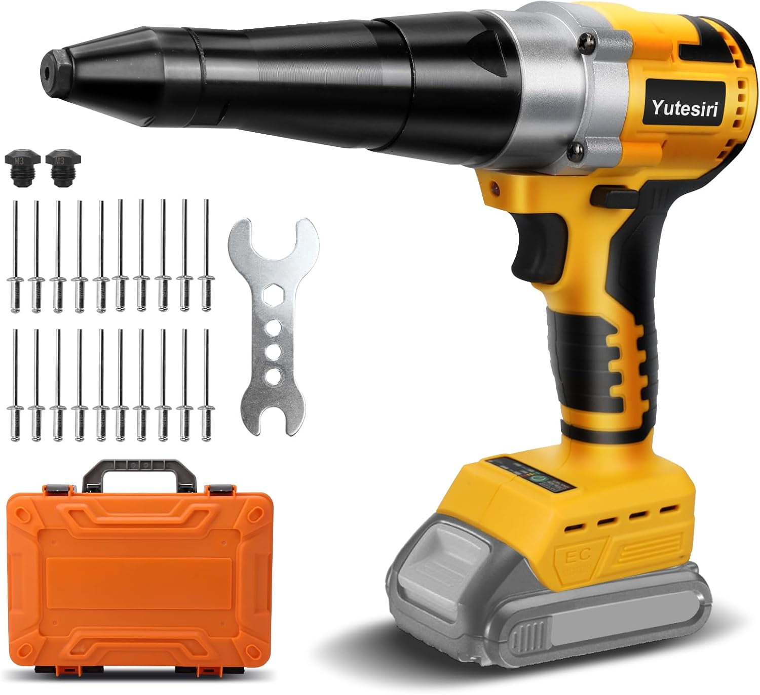 cordless rivet gun compatible with dewalt 20v max battery, with a ...